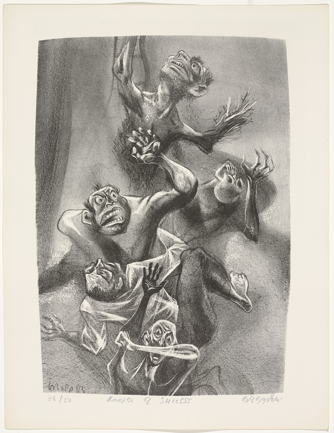 William Gropper. Ladder of Success from Capriccios. 1953–57 | MoMA