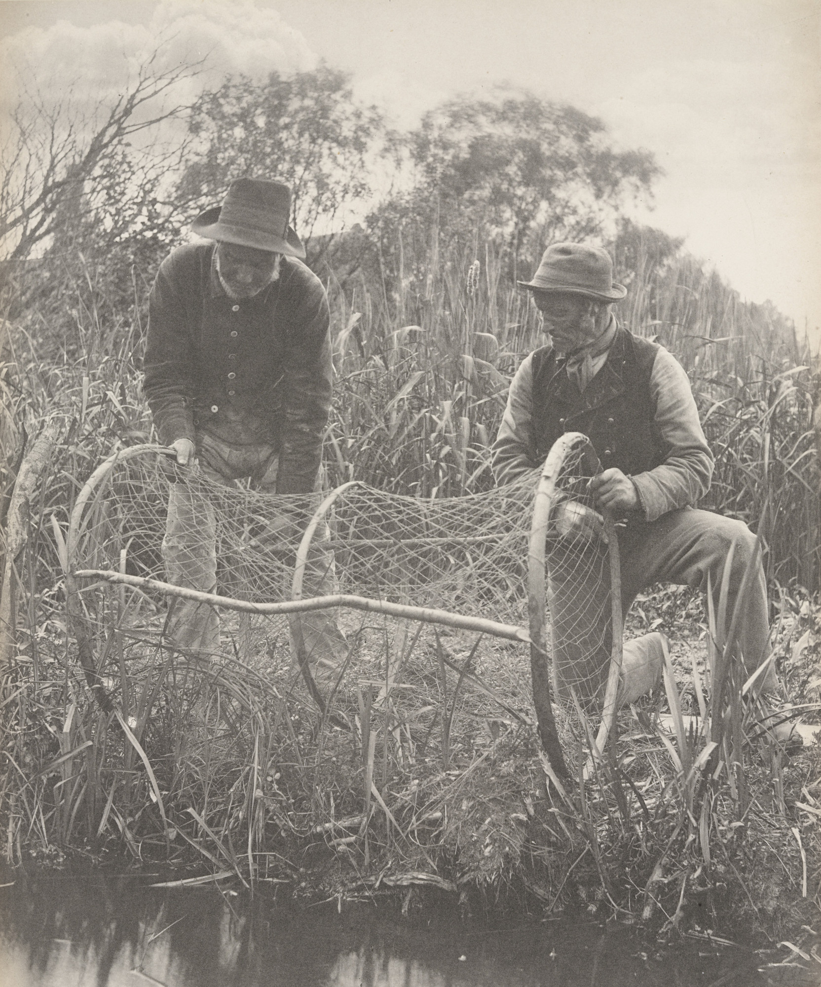 Peter Henry Emerson, T. F. Goodall. Setting up the Bow-Net from Life ...