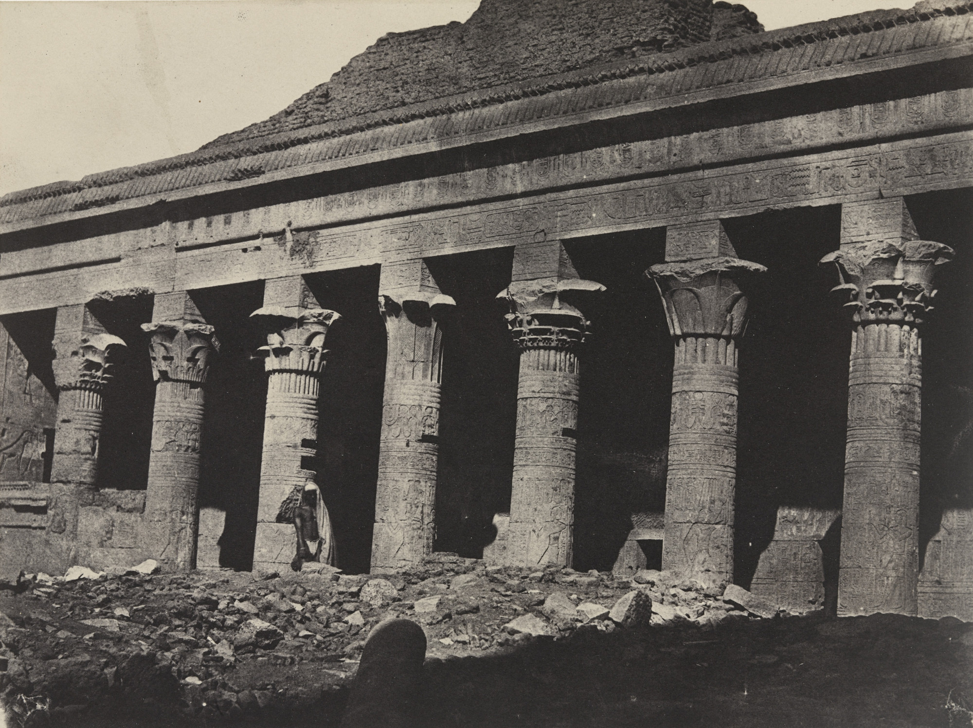 Maxime Du Camp. Grand Temple D'Isis, a Philoe, Galerie Orientale. 1849 ...