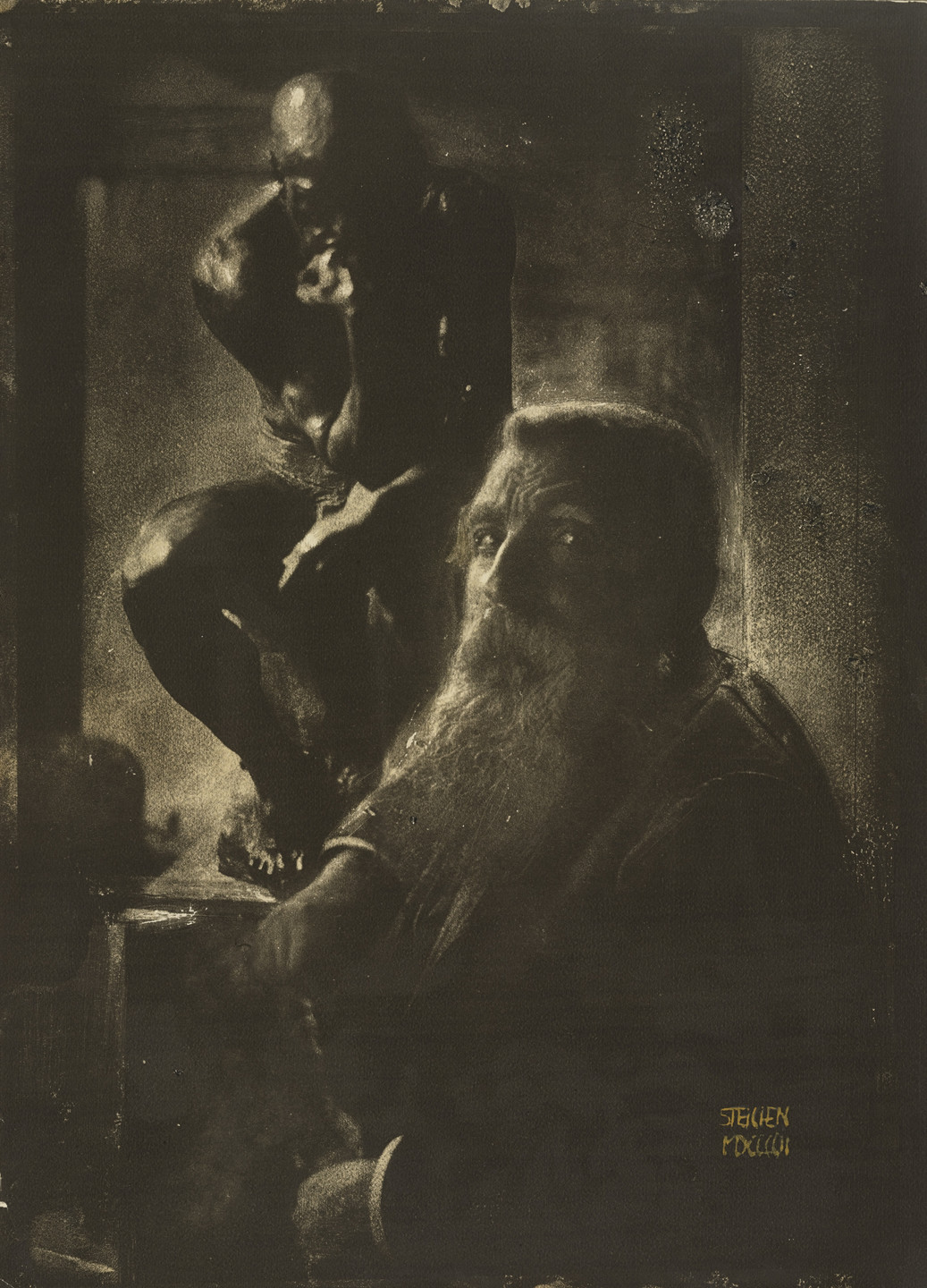 Edward Steichen. Rodin and "The Thinker". 1902 | MoMA