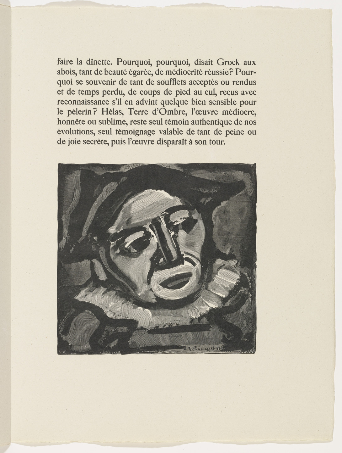 Georges Rouault. Tailpiece (page 71) from Cirque de l'étoile filante ...