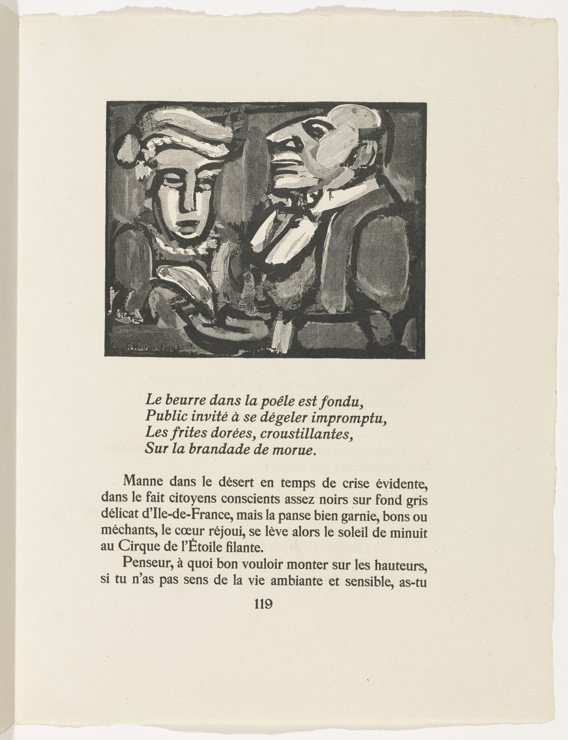 Georges Rouault. Headpiece (page 119) from Cirque de l'étoile filante ...