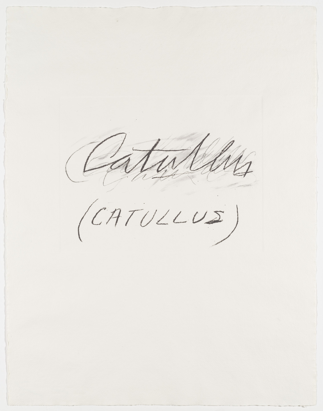 Cy Twombly. Catullus from the portfolio Six Latin Writers and Poets ...