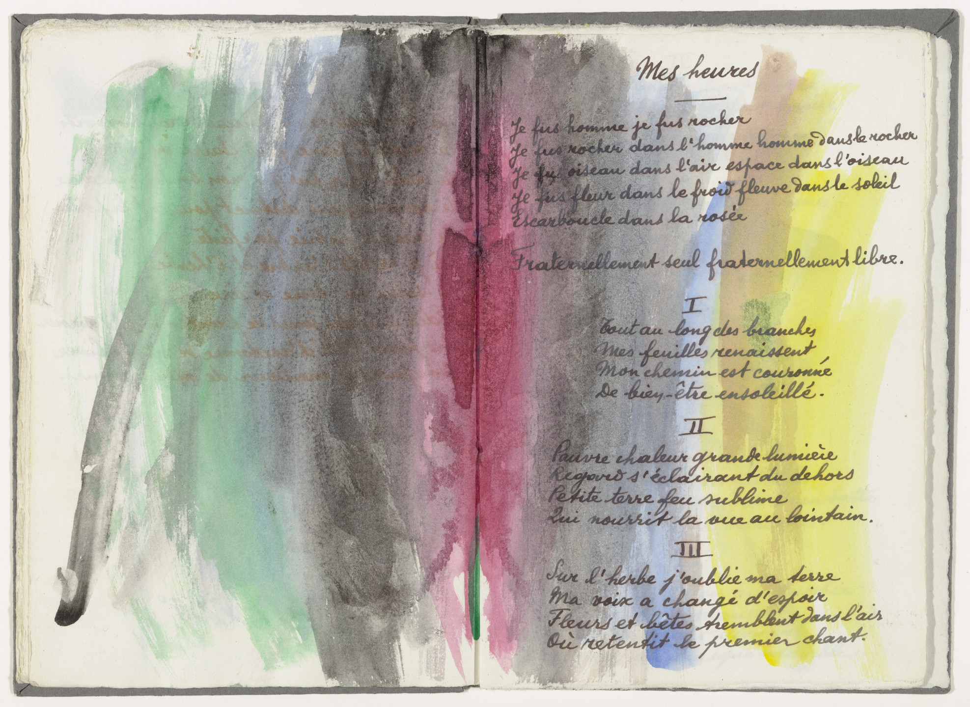 Pablo Picasso. Text with double page decoration (folios 10 verso and 11 ...