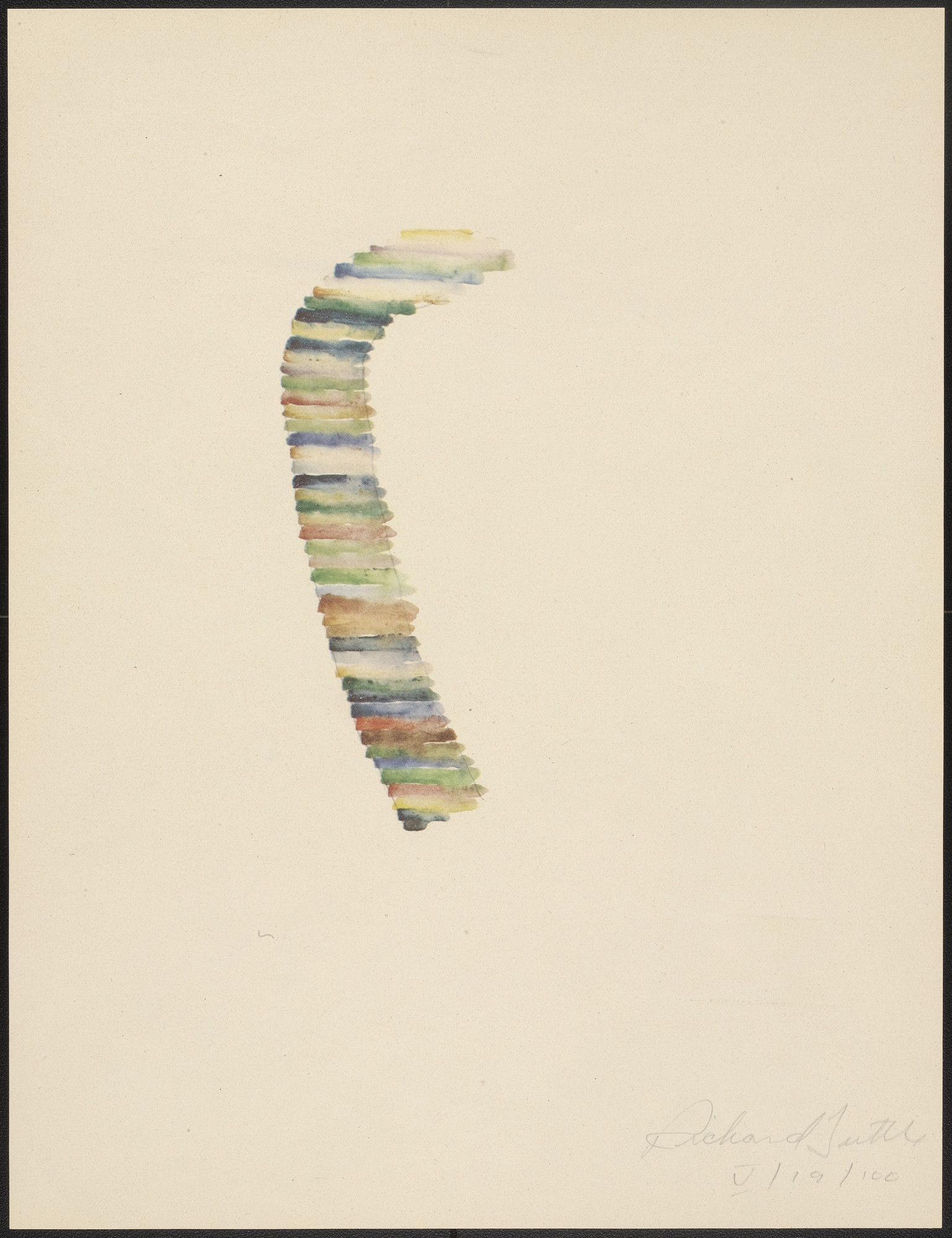 Richard Tuttle. V from Stacked Color Drawings, 1971. 1975 | MoMA