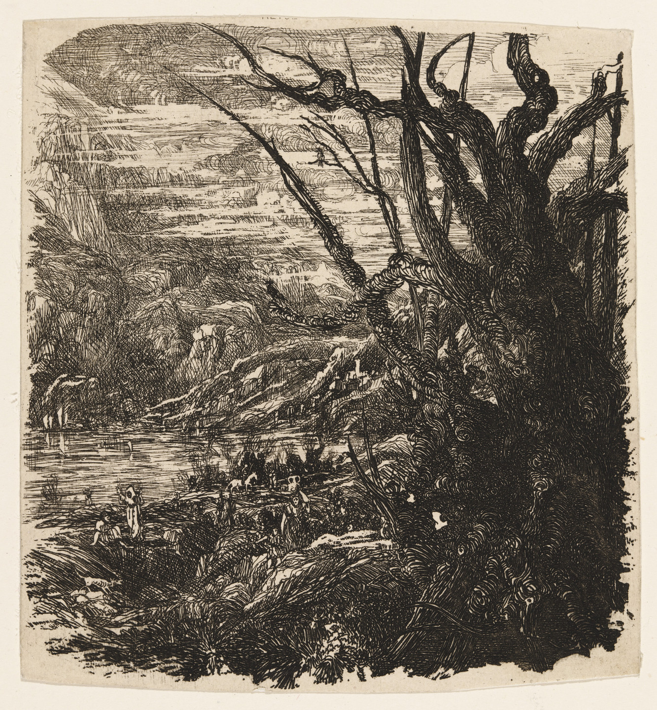 Rodolphe Bresdin. The Mountain Lake. 1840 | MoMA