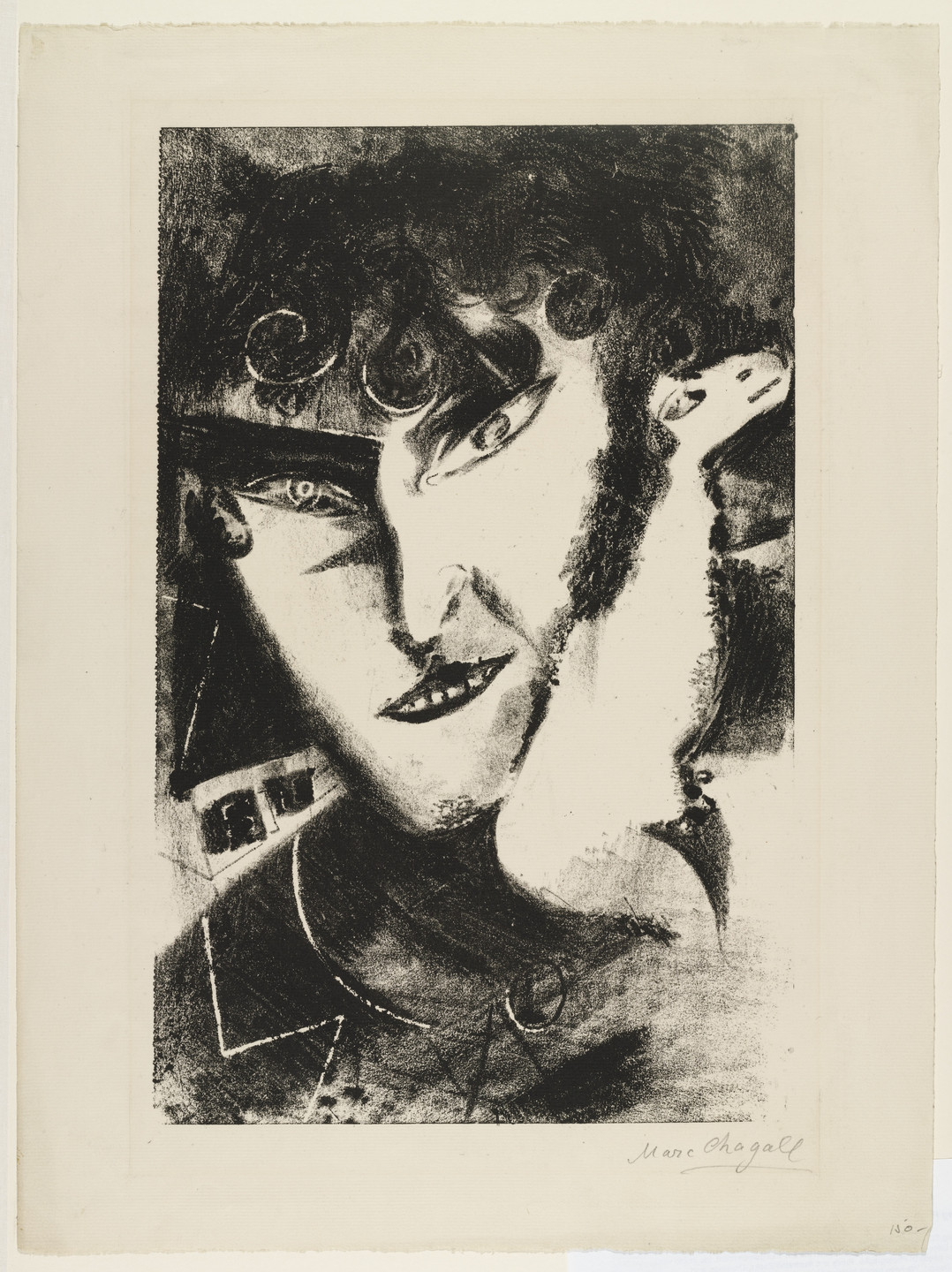 Marc Chagall. Self-Portrait with Goat (Auto-portrait avec chèvre). 1922 ...