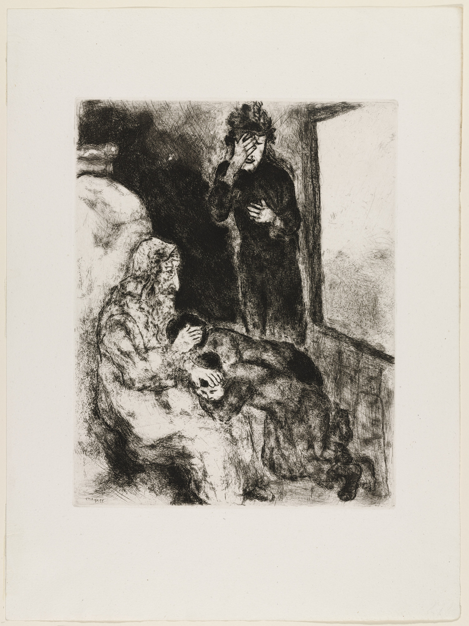 Marc Chagall. Jacob Blessing the Children of Joseph. (1931) | MoMA