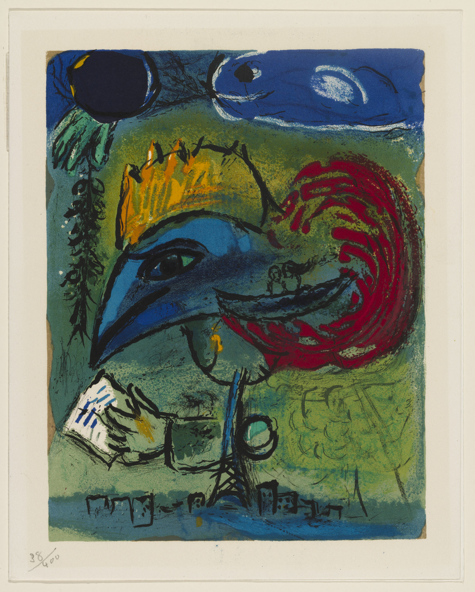 Marc Chagall. New Year's Card. 1951 | MoMA