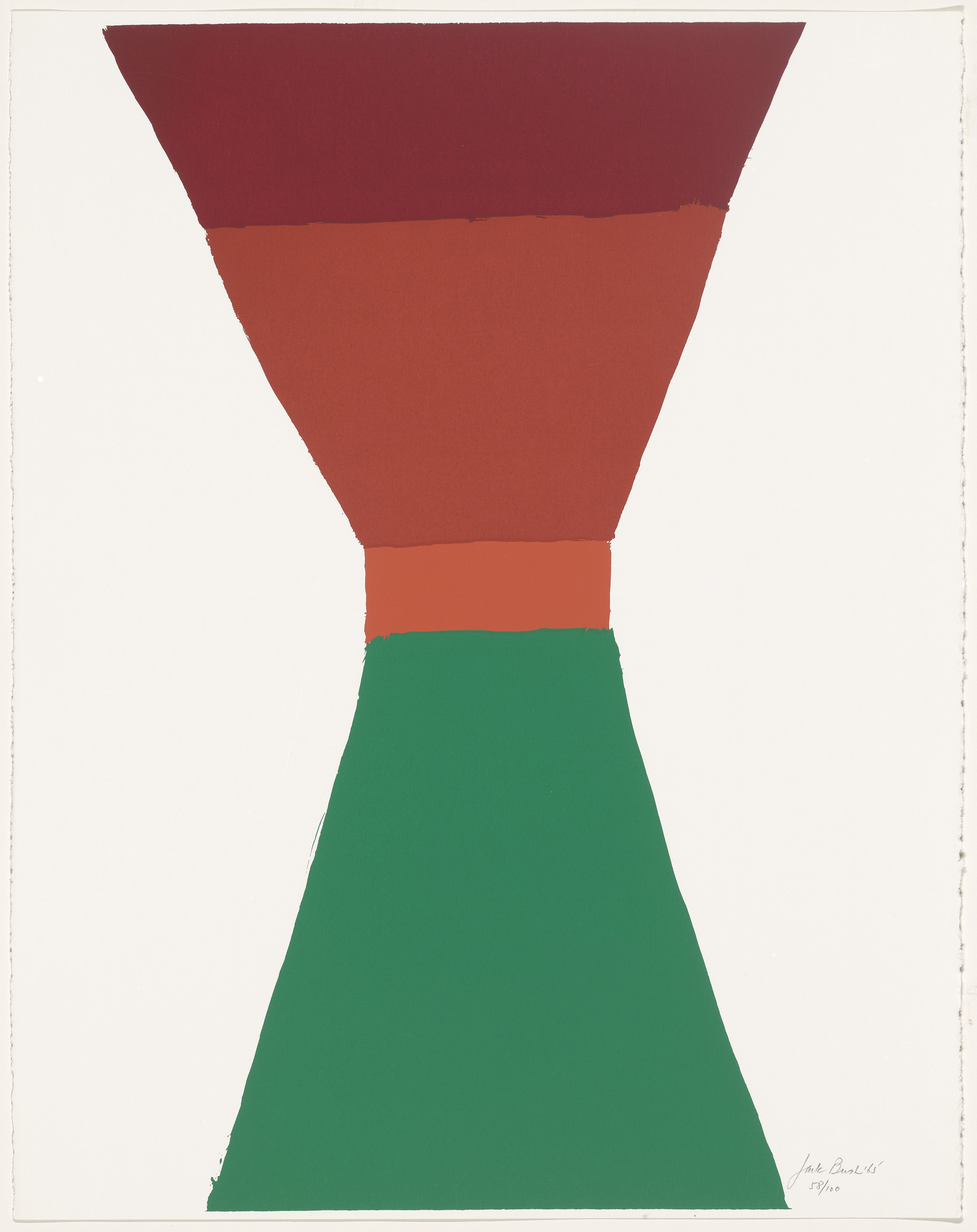 Jack Bush. Red, Orange, Green from the portfolio Five Colour Prints ...