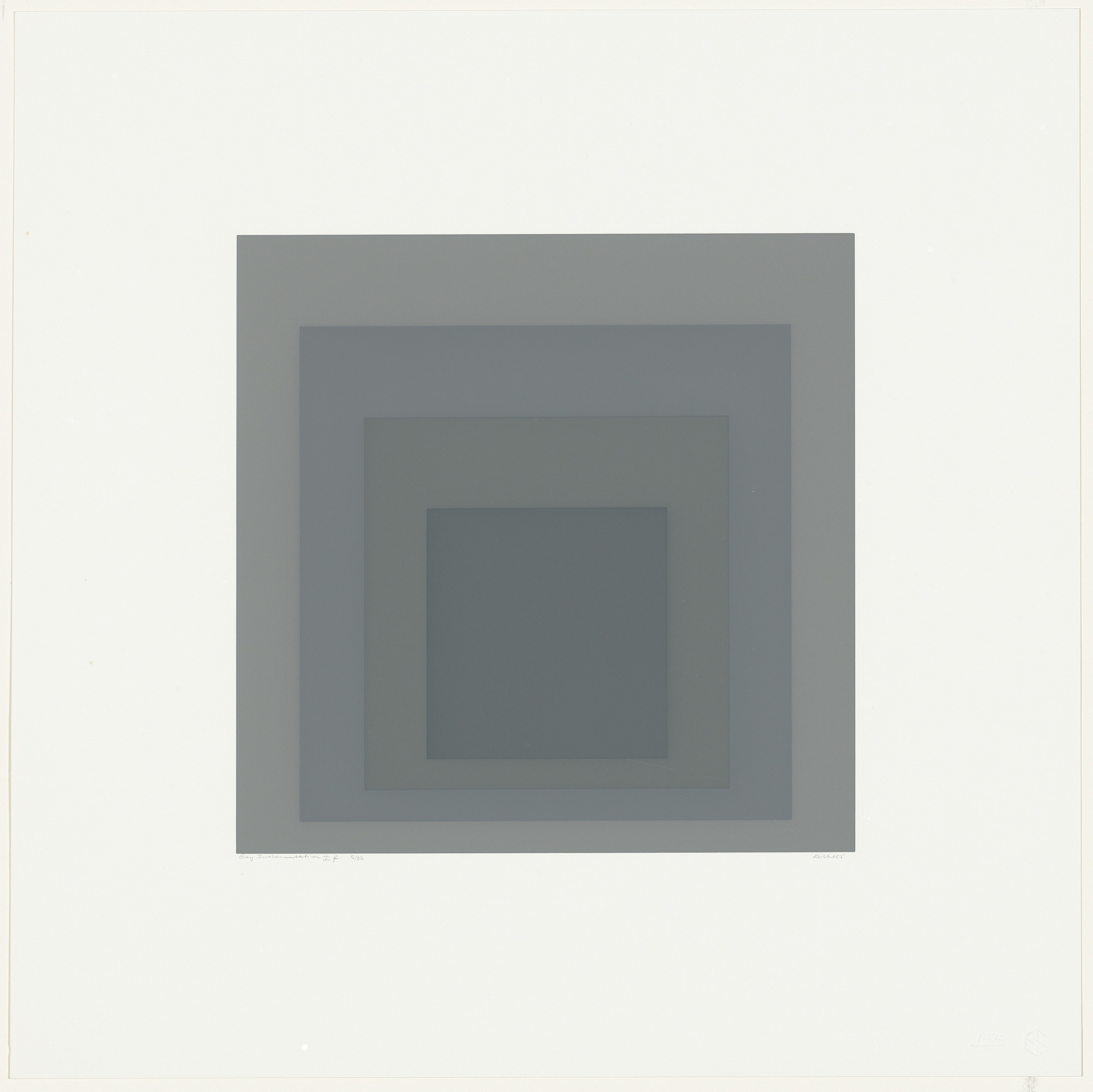 Josef Albers. Gray Instrumentation If from Gray Instrumentation I. 1974 ...
