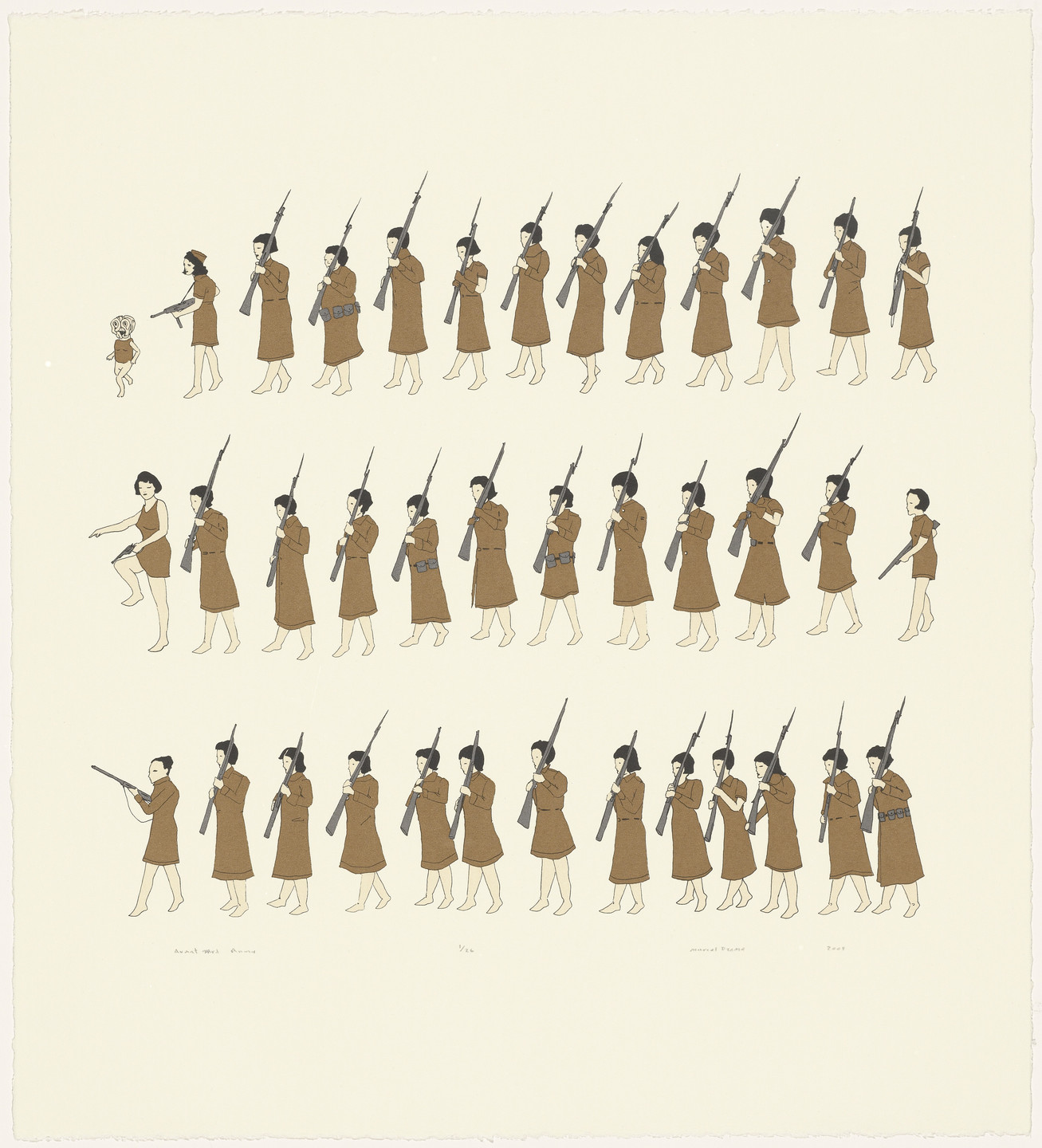 Marcel Dzama. the avant-guard army. 2004 | MoMA