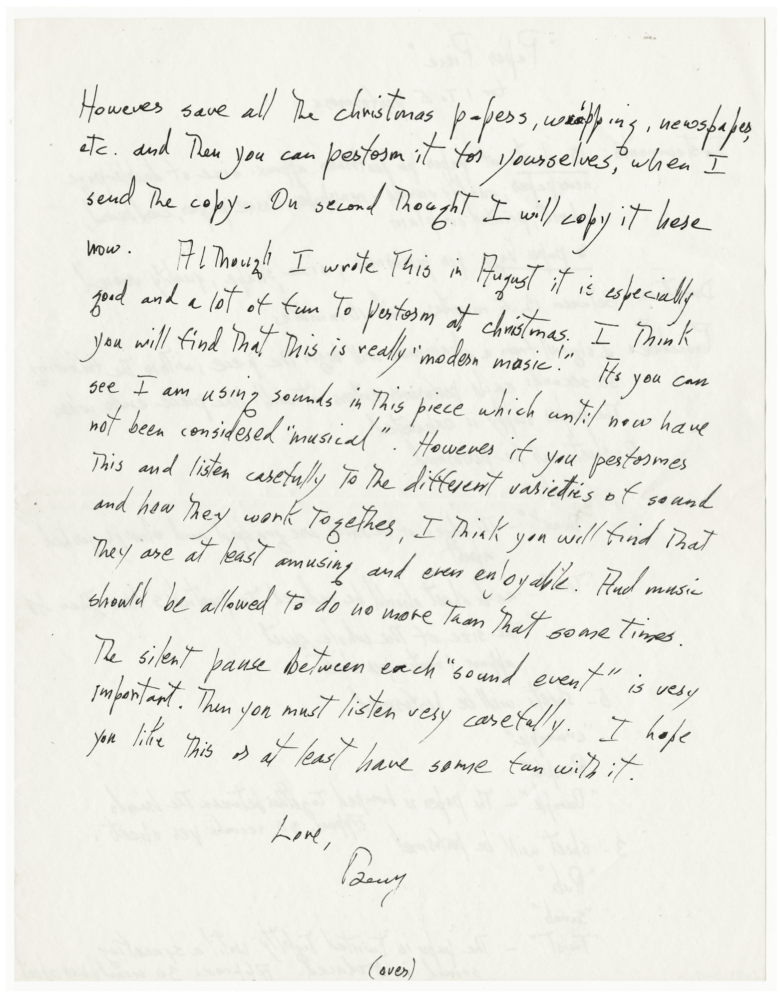 Benjamin Patterson. Paper Piece. 1960 | MoMA