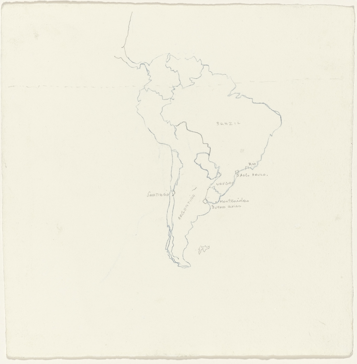 Louise Bourgeois. Untitled (Study for Map of the Western Hemisphere ...