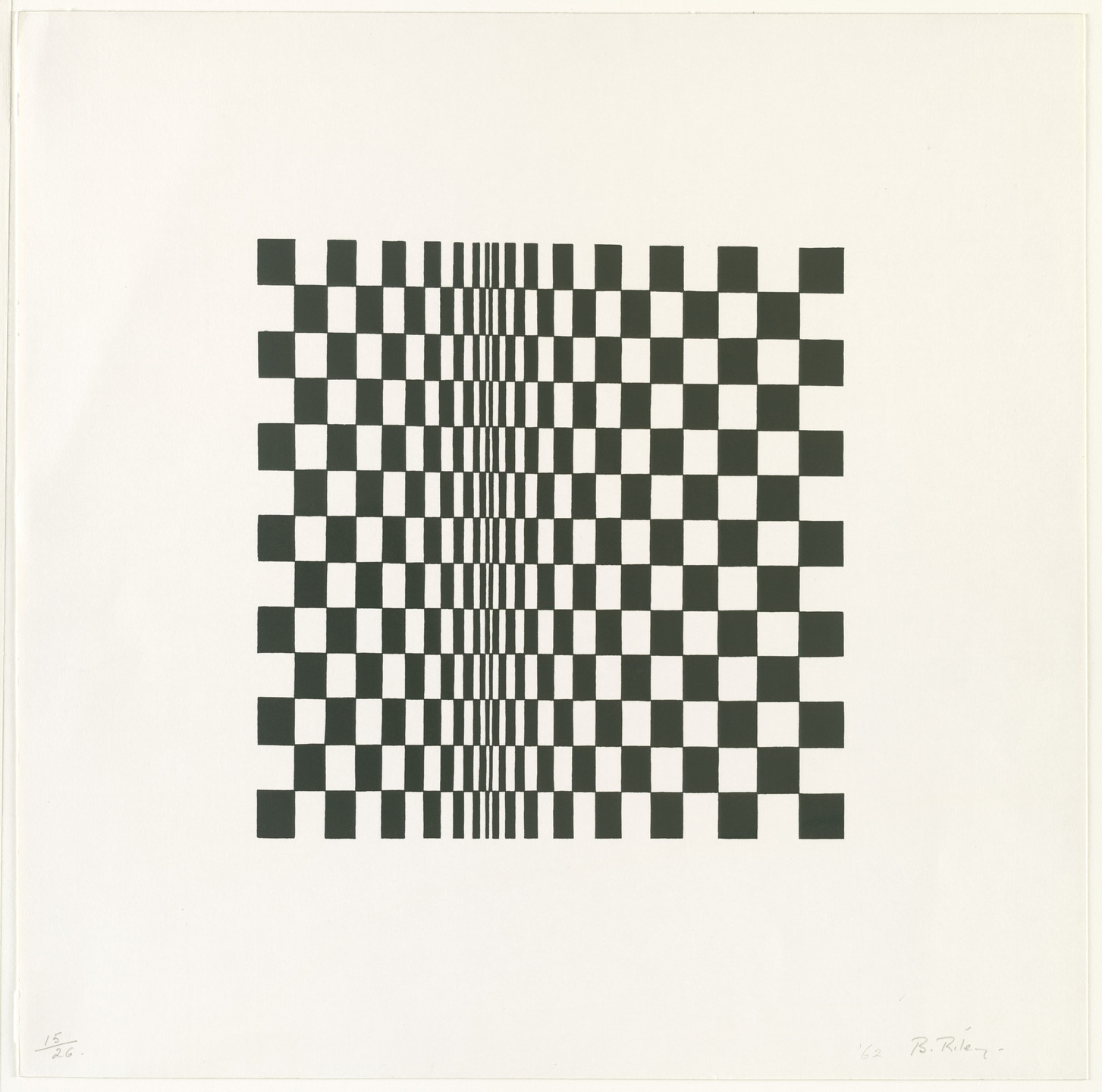 Bridget Riley. Untitled ( Based on Movement in Squares ). 1962 | MoMA