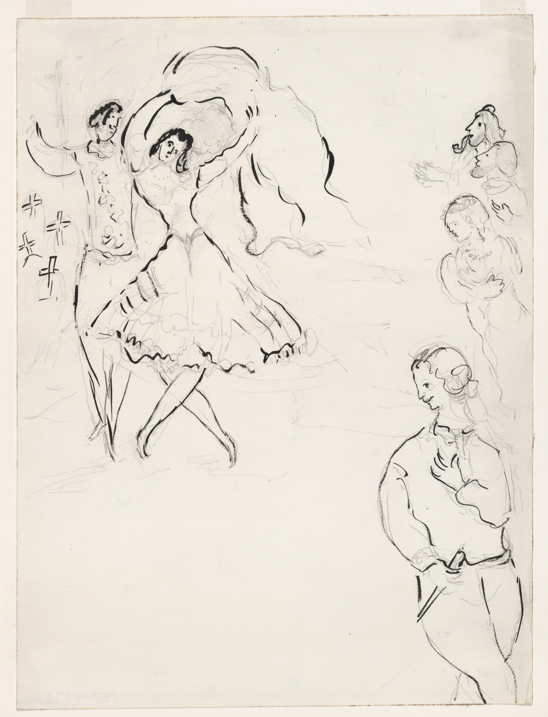 Marc Chagall. Sketch for the choreographer of the ballet Aleko. 1942 | MoMA