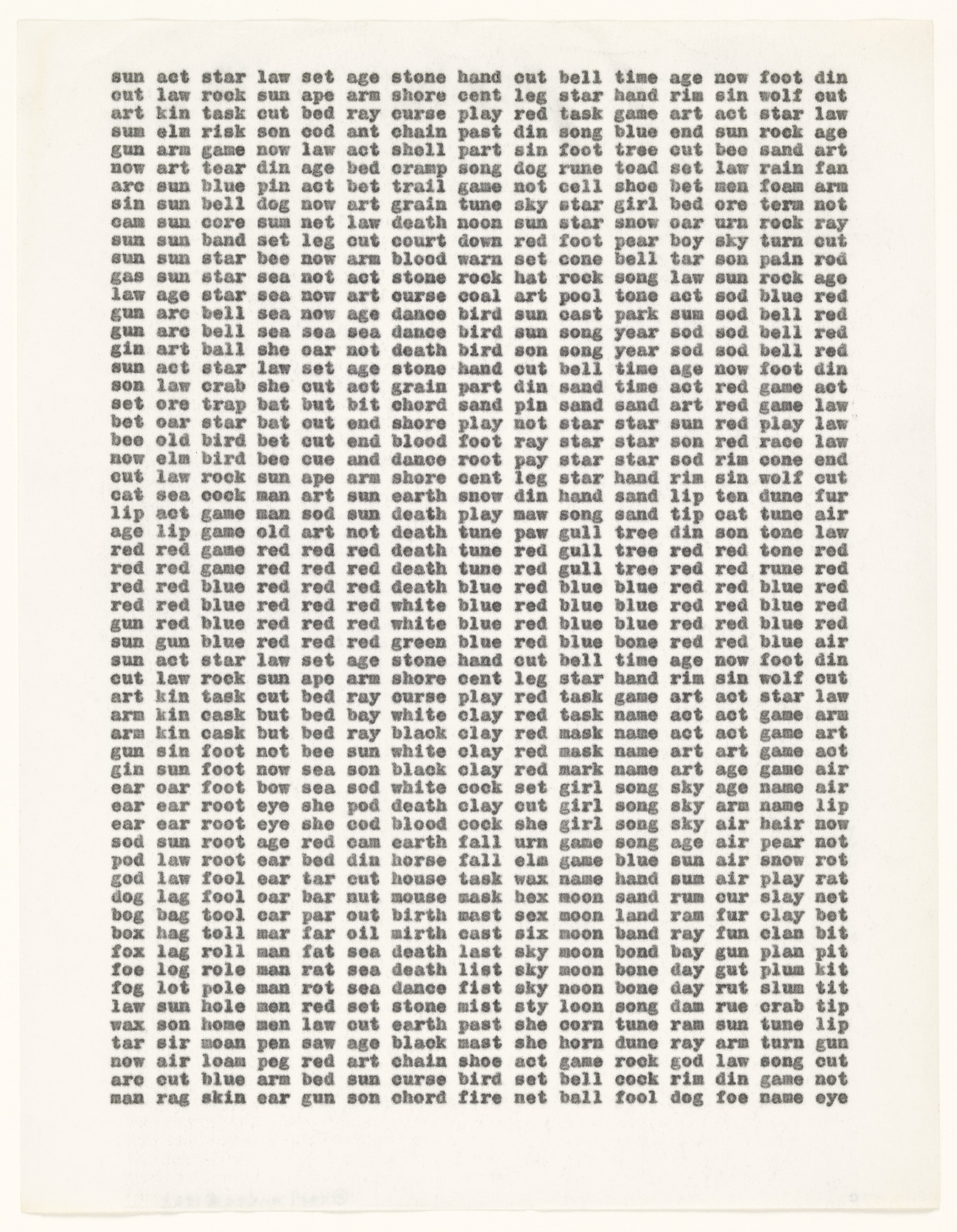 Carl Andre Poems