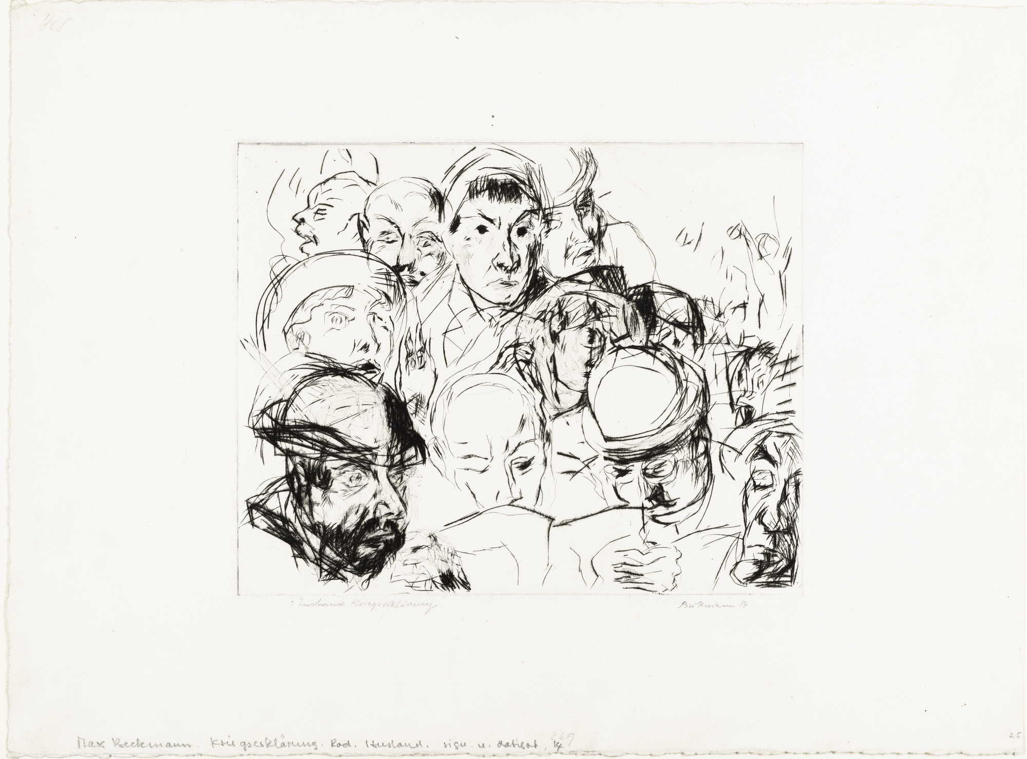 Max Beckmann. Declaration of War (Die Kriegserklärung). 1914 | MoMA