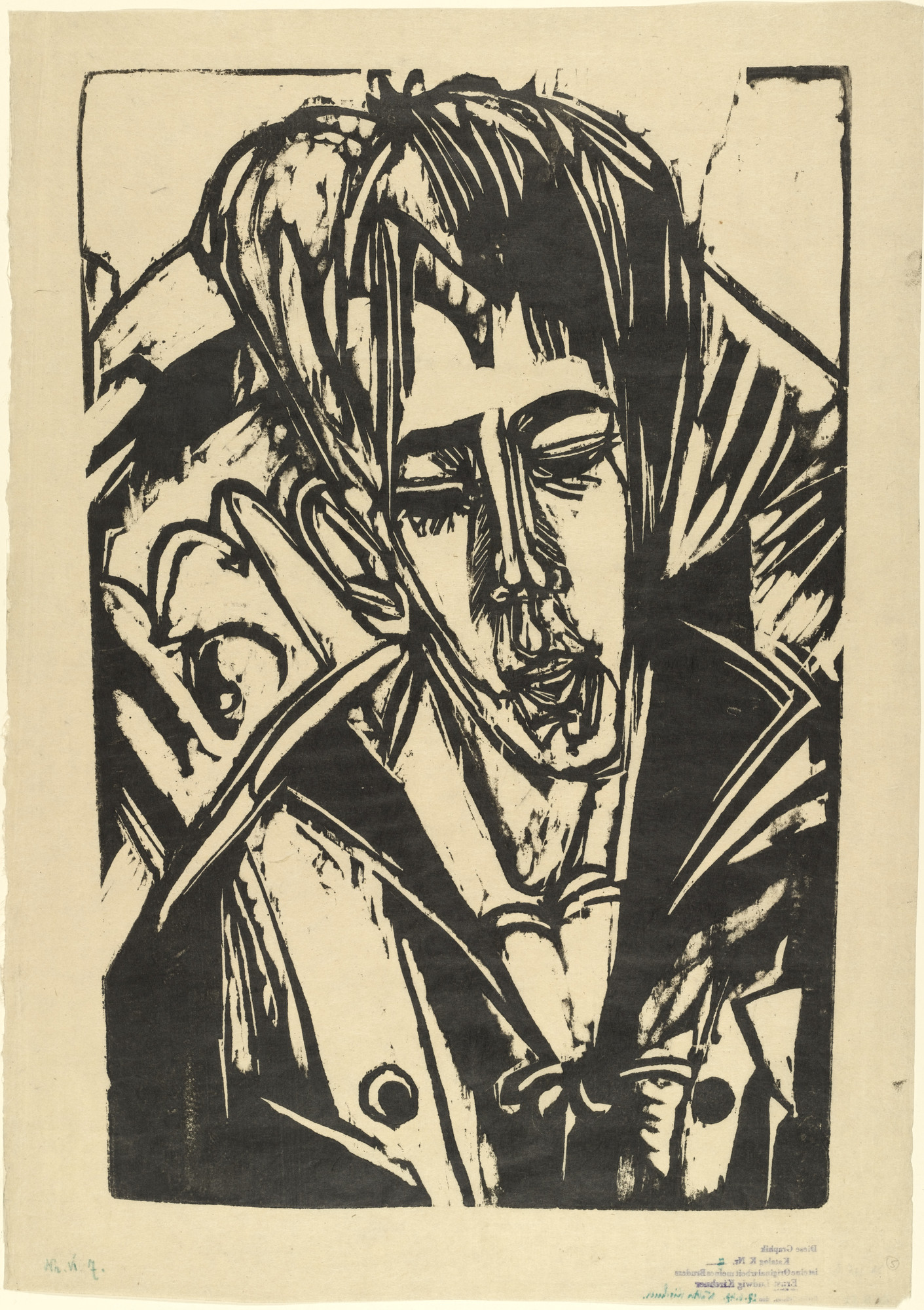 Ernst Ludwig Kirchner. Head of Hardt's Son (Kopf Sohn Hardt). (1915) | MoMA