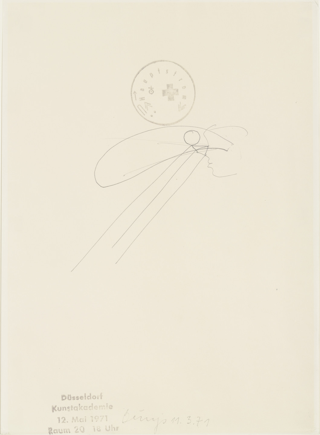 Joseph Beuys. Head with Ray-Shaped Protrusions (Kopf mit ...