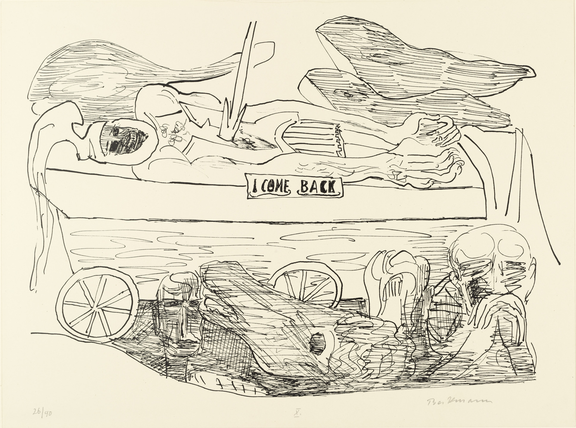 Max Beckmann. Dream of War (Der Traum vom Krieg) from Day and Dream ...