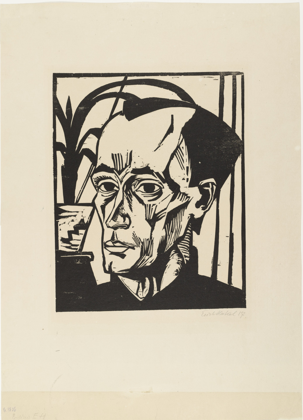 Erich Heckel. Portrait of E.H. (Bildnis E.H.) for the portfolio ...