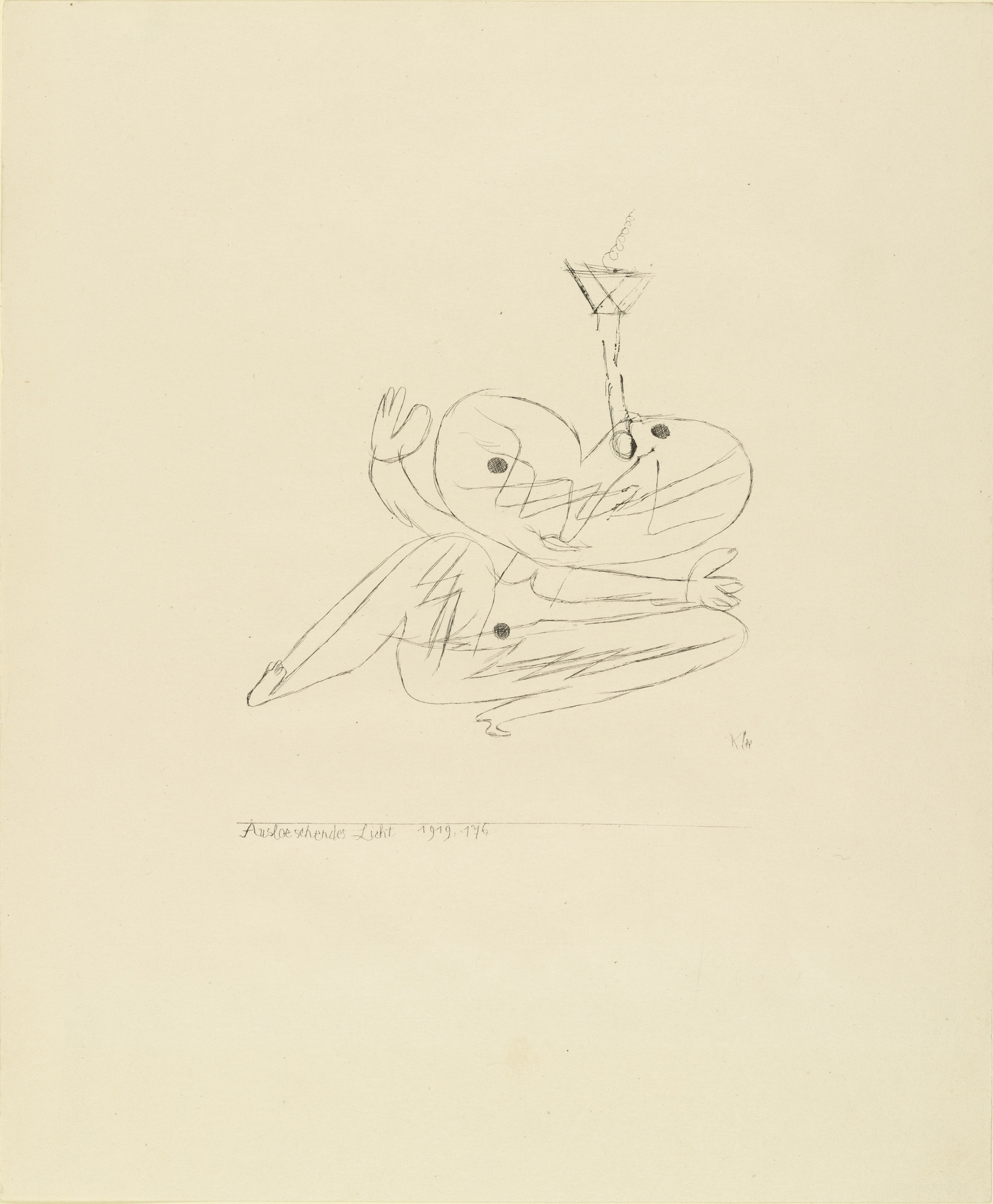 Paul Klee. Dying Light (Auslöschendes Licht) for the illustrated book ...