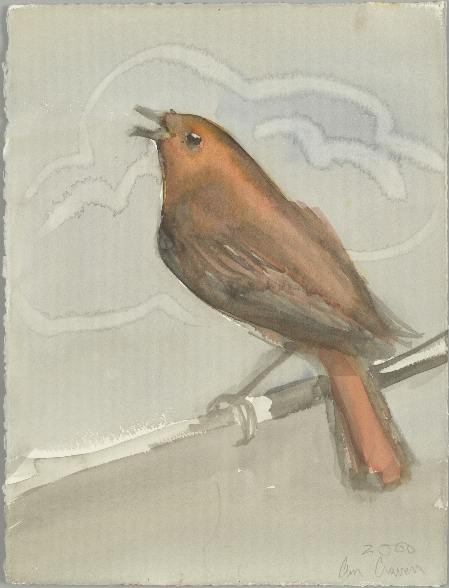 Ann Craven. Orange Bird with Fake Cloud (Vic Muniz). 2000 | MoMA