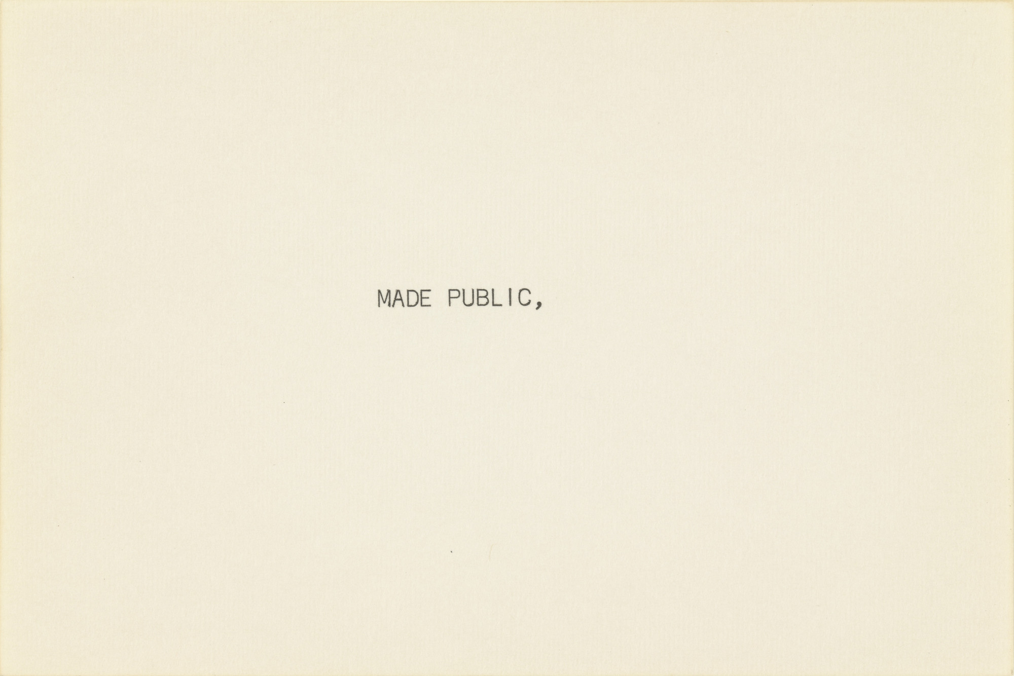 Robert Barry. Untitled. 1970 | MoMA