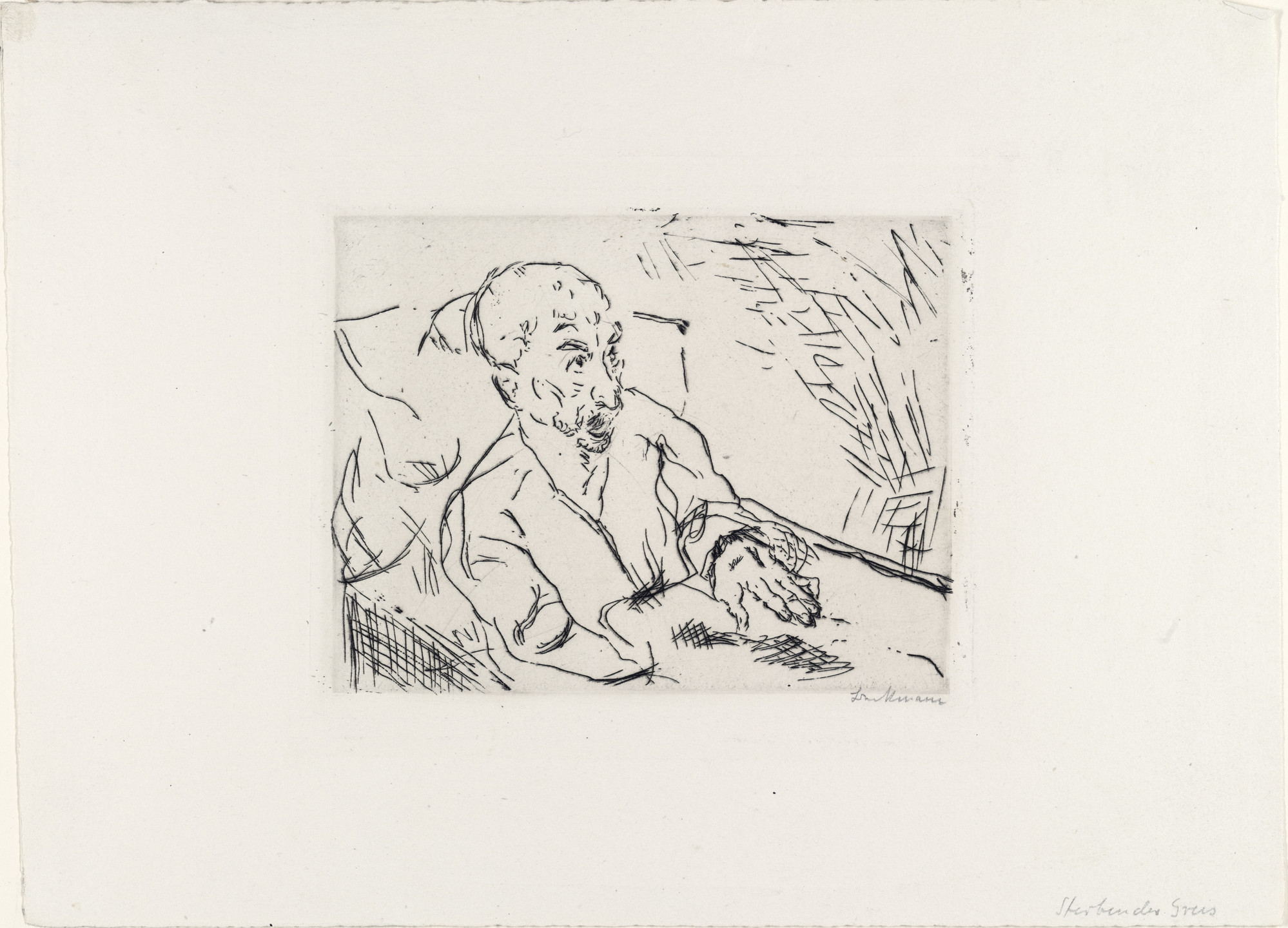 Max Beckmann. Moribund Old Man (Sterbender Greis). (1913, published not ...