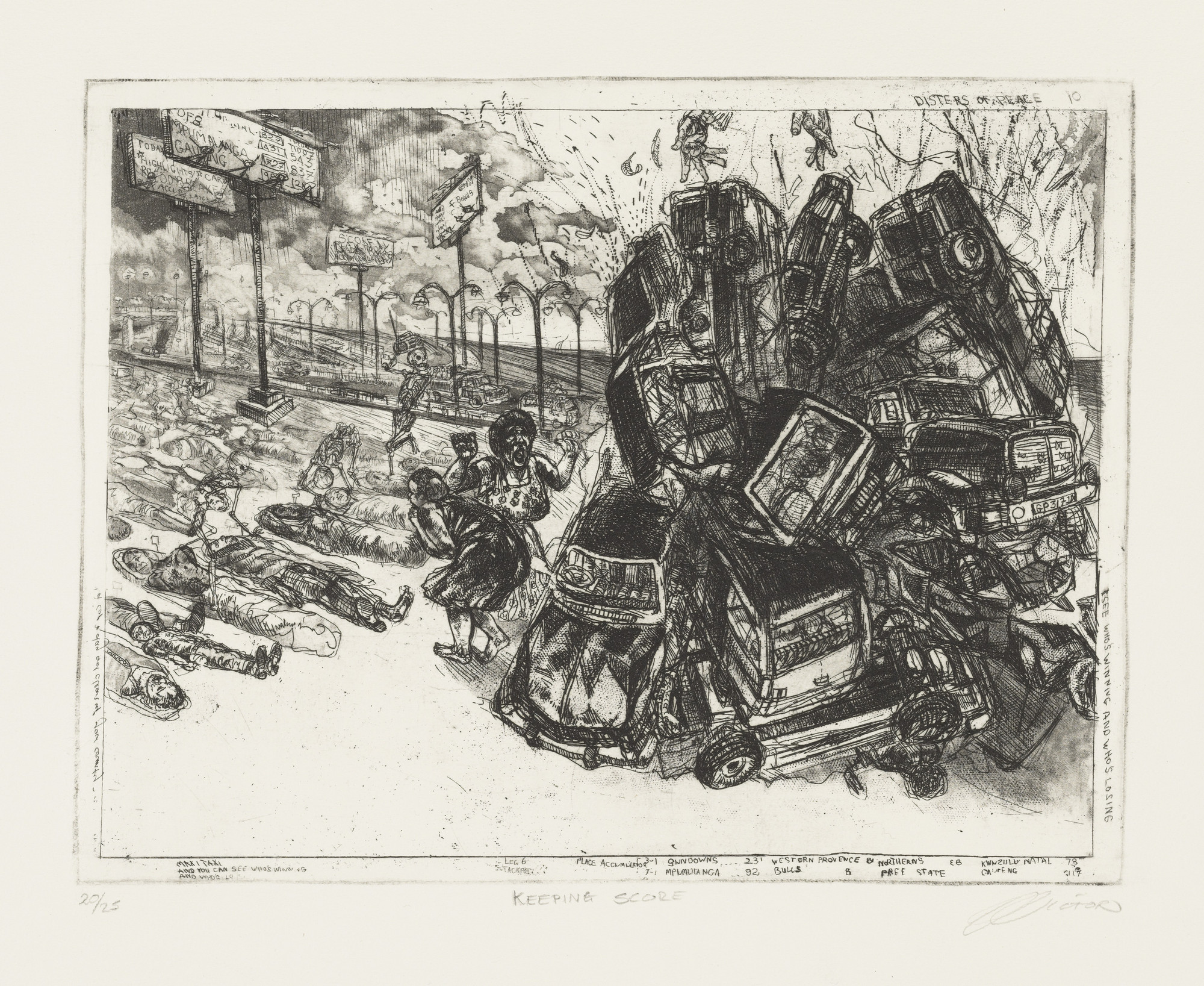 Diane Victor. Keeping Score from Disasters of Peace. 2001-03 | MoMA