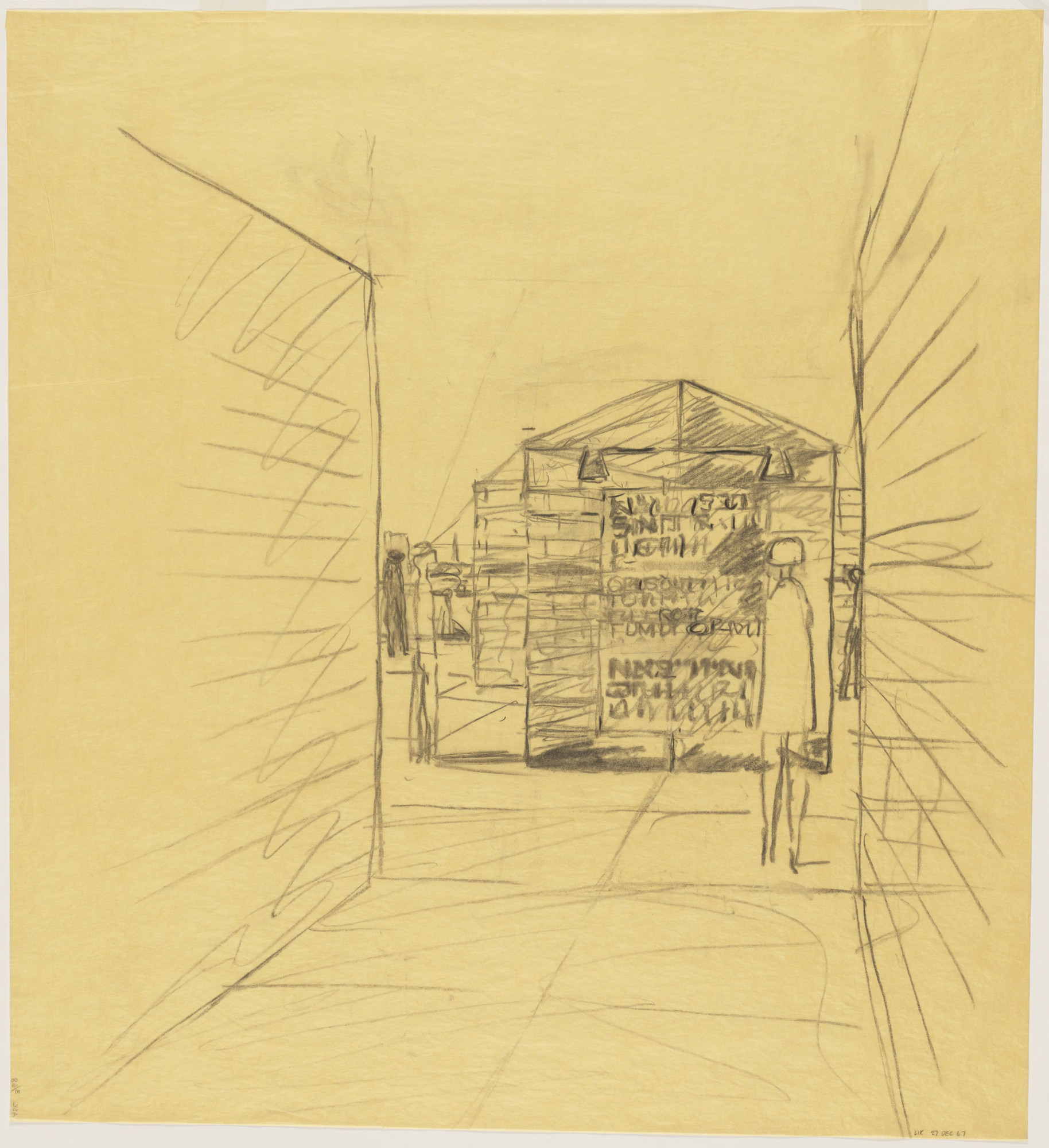 Louis I. Kahn. Memorial to the Six Million Jewish Martyrs, project, New ...