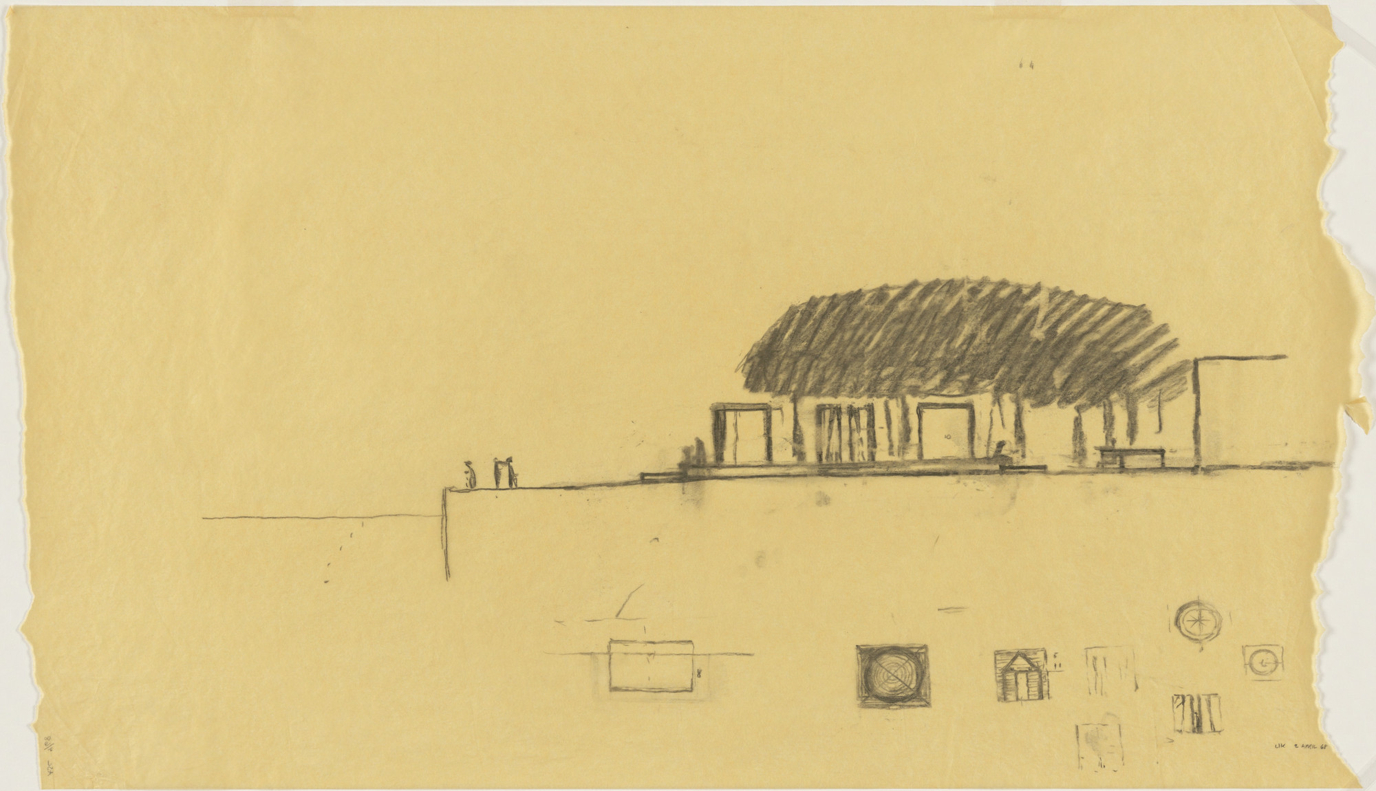 Louis I. Kahn. Memorial to the Six Million Jewish Martyrs, project, New ...