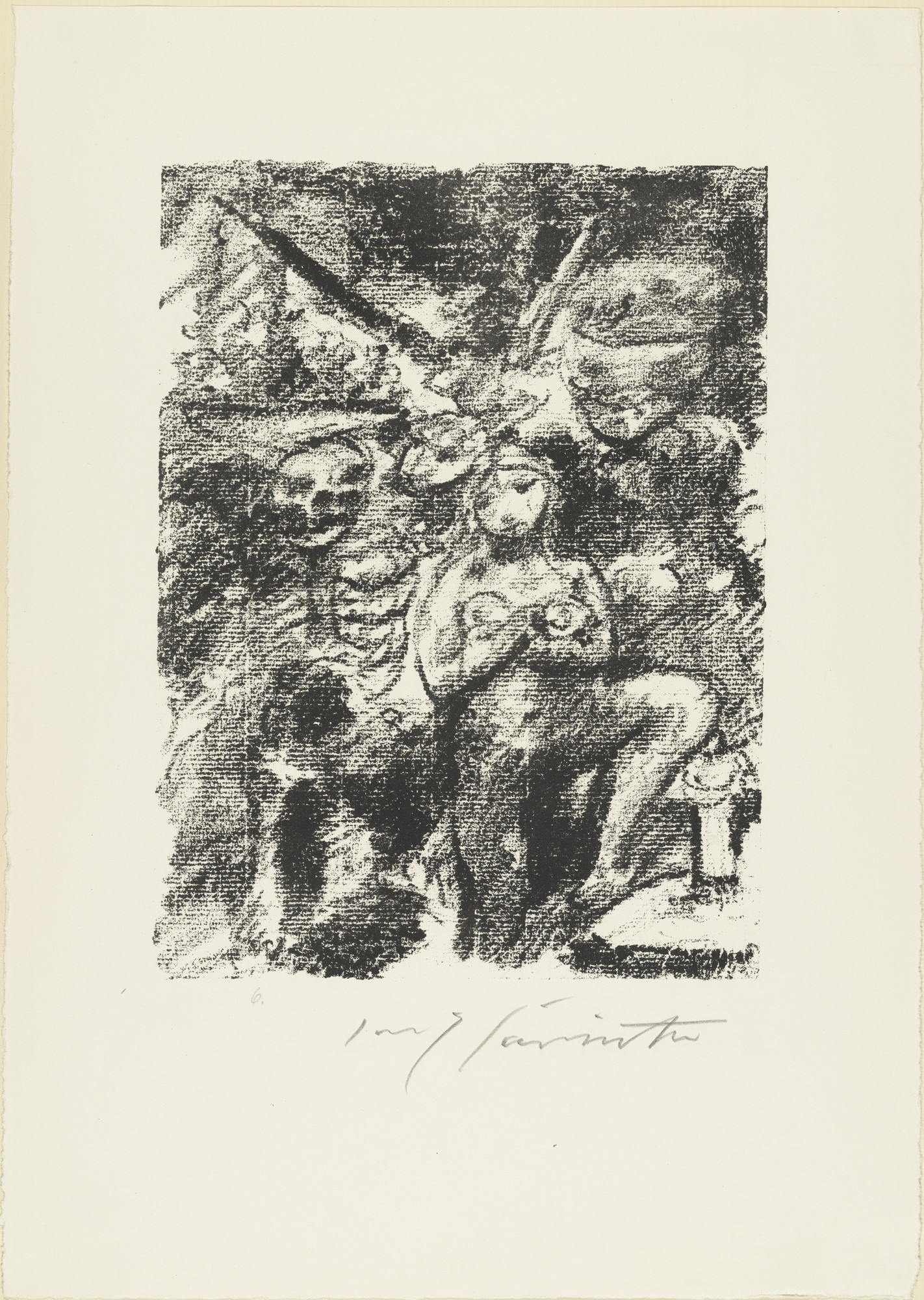 Lovis Corinth. Heading for Act 5: Franz and Daniel (Kopfstück zum 5 ...
