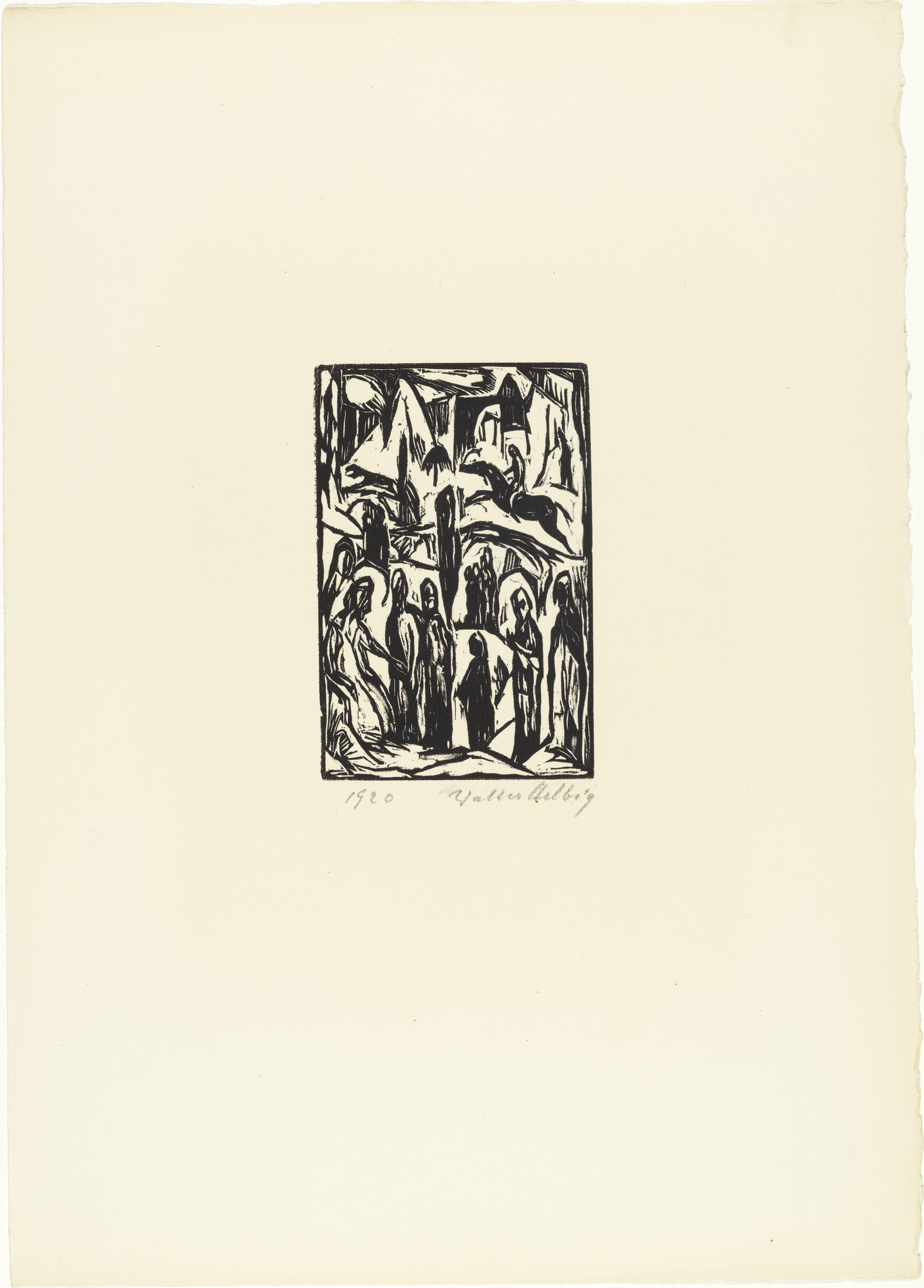 Walter Helbig. Illustration from 16 Woodcuts (16 Holzschnitte). 1920 ...