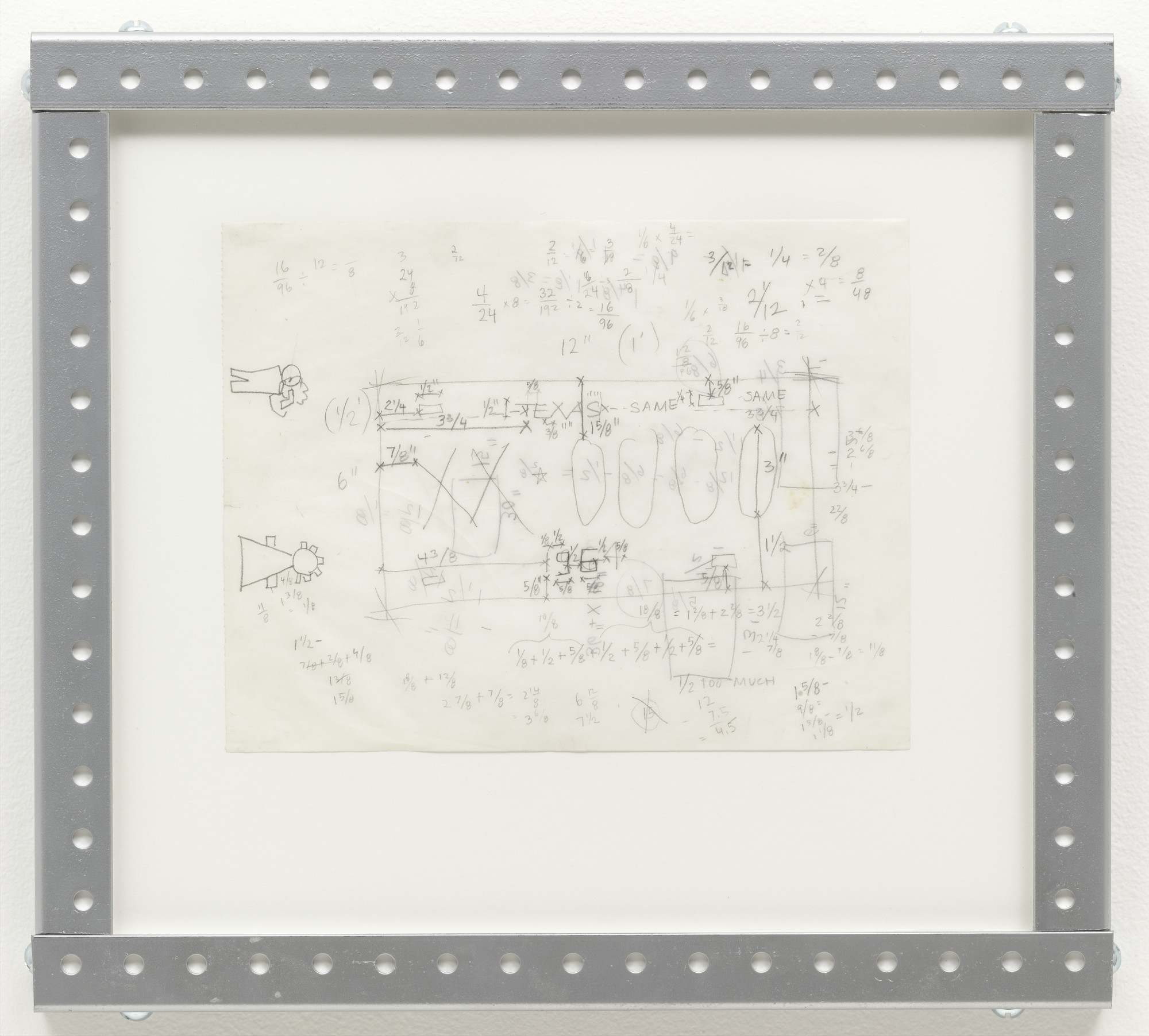 Cady Noland. Untitled (License Plate Drawing). 1988 | MoMA