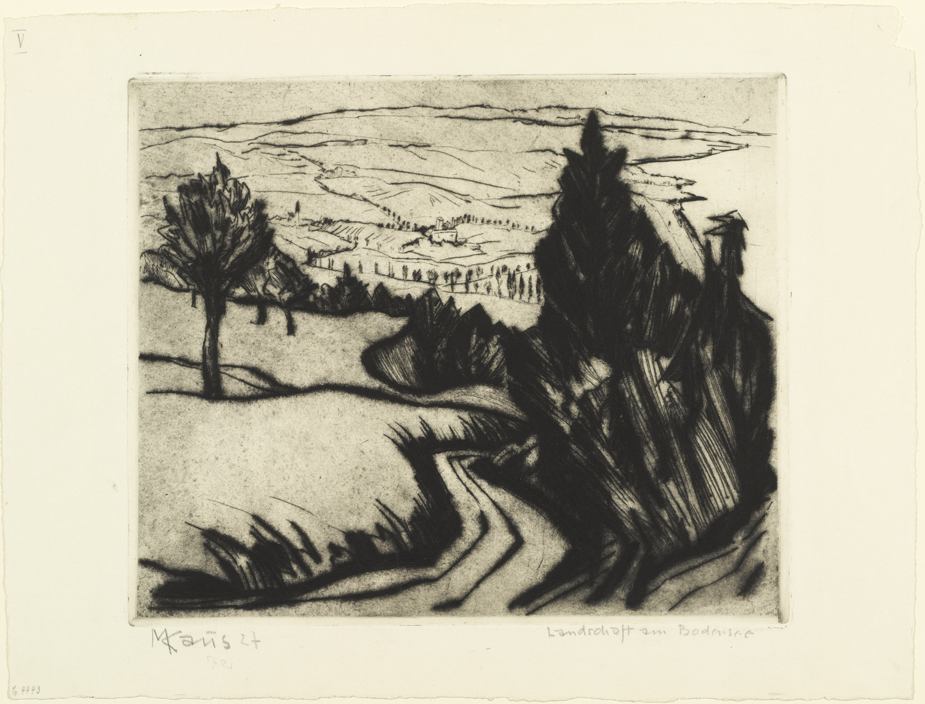 Max Kaus. Landscape at Bodensee (Landschaft am Bodensee). c. 1927 | MoMA