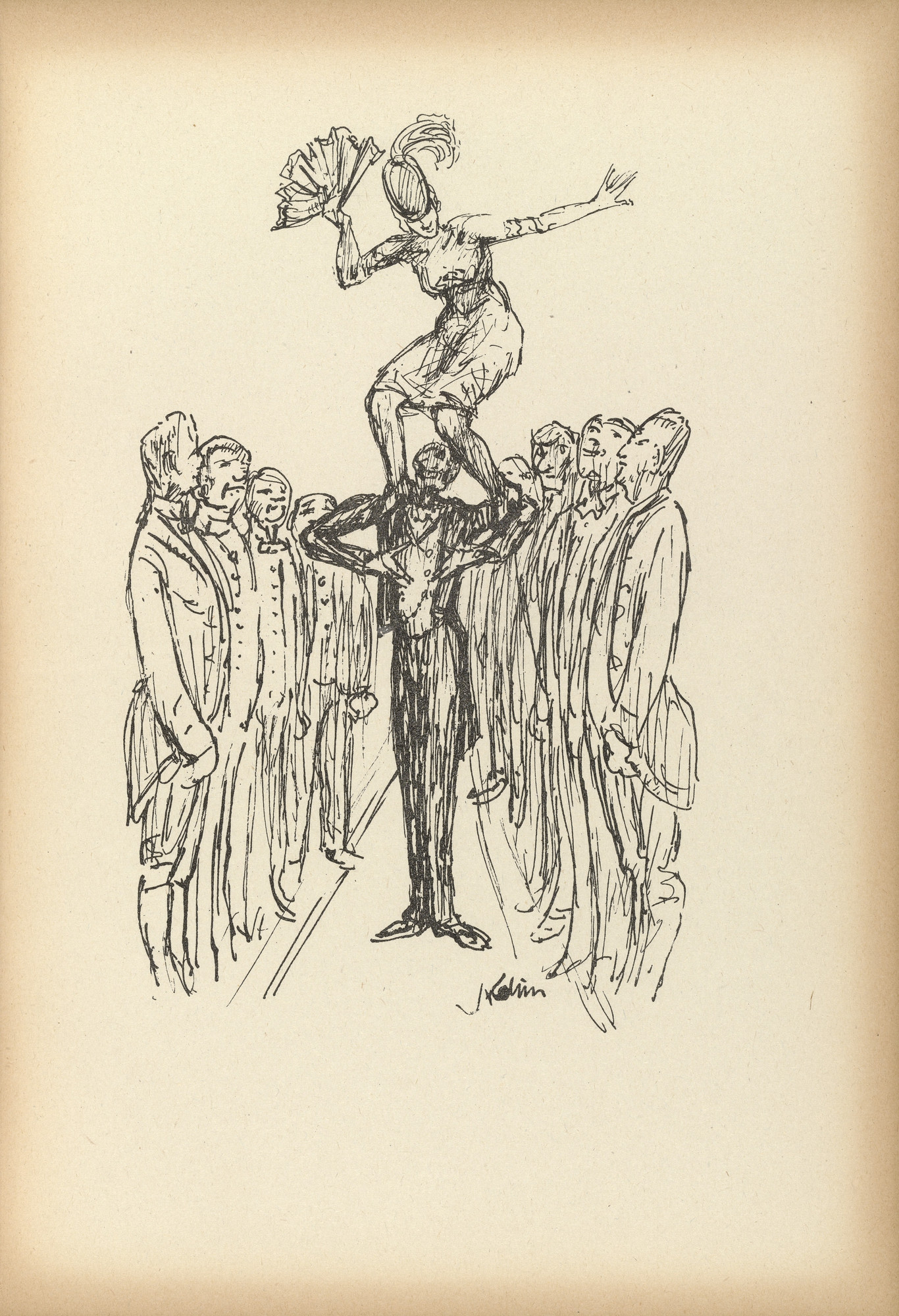 Alfred Kubin. Acrobats (Akrobaten) from Ein neuer Totentanz (A New ...