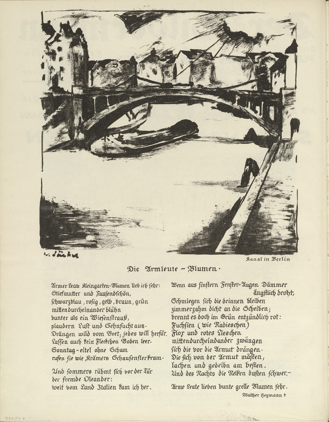 Willy Jaeckel. Canal in Berlin (Kanal in Berlin) (plate, folio 4 verso ...