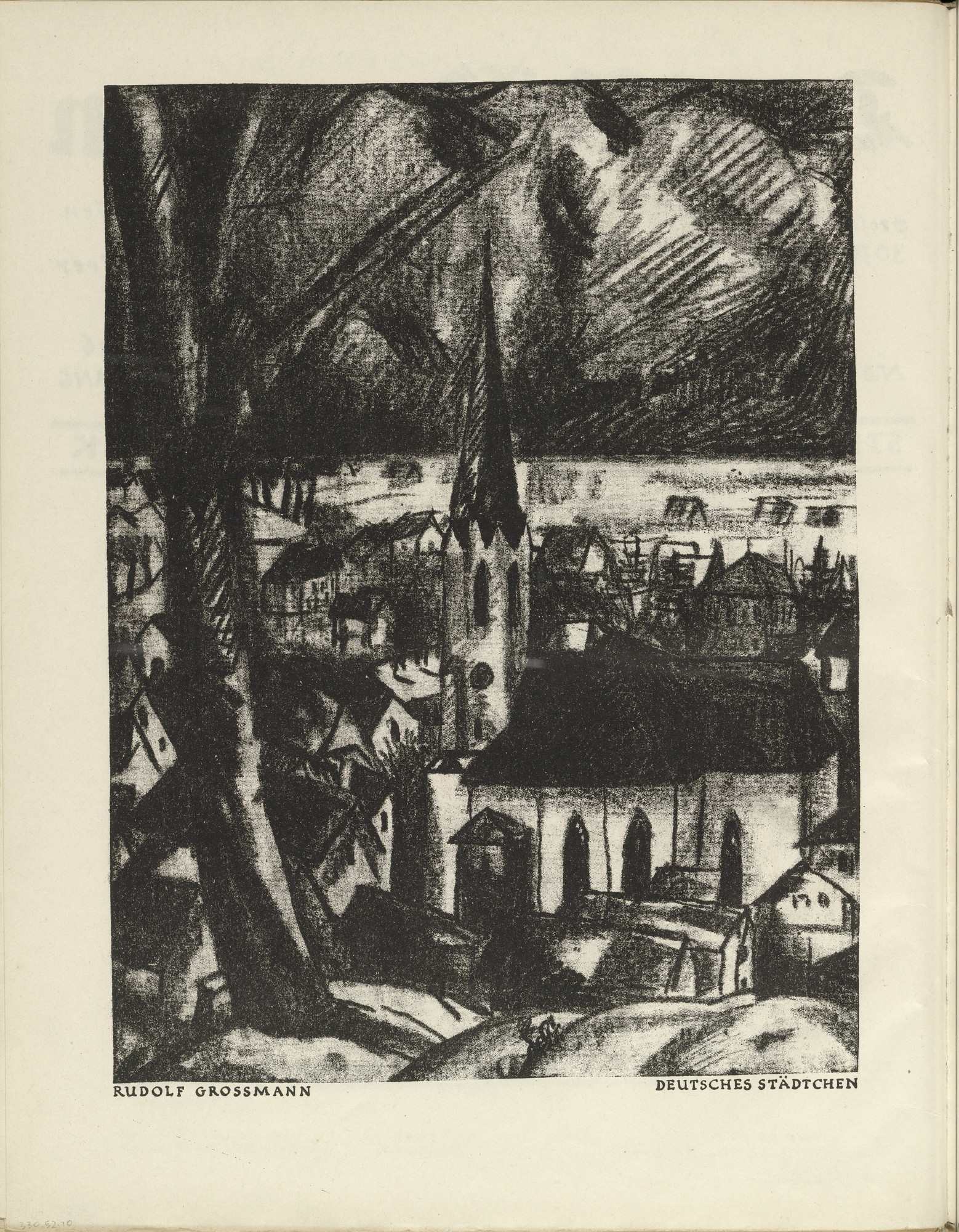 Rudolf Grossmann. German Town (Deutsches Städtchen) (plate, folio 6 ...