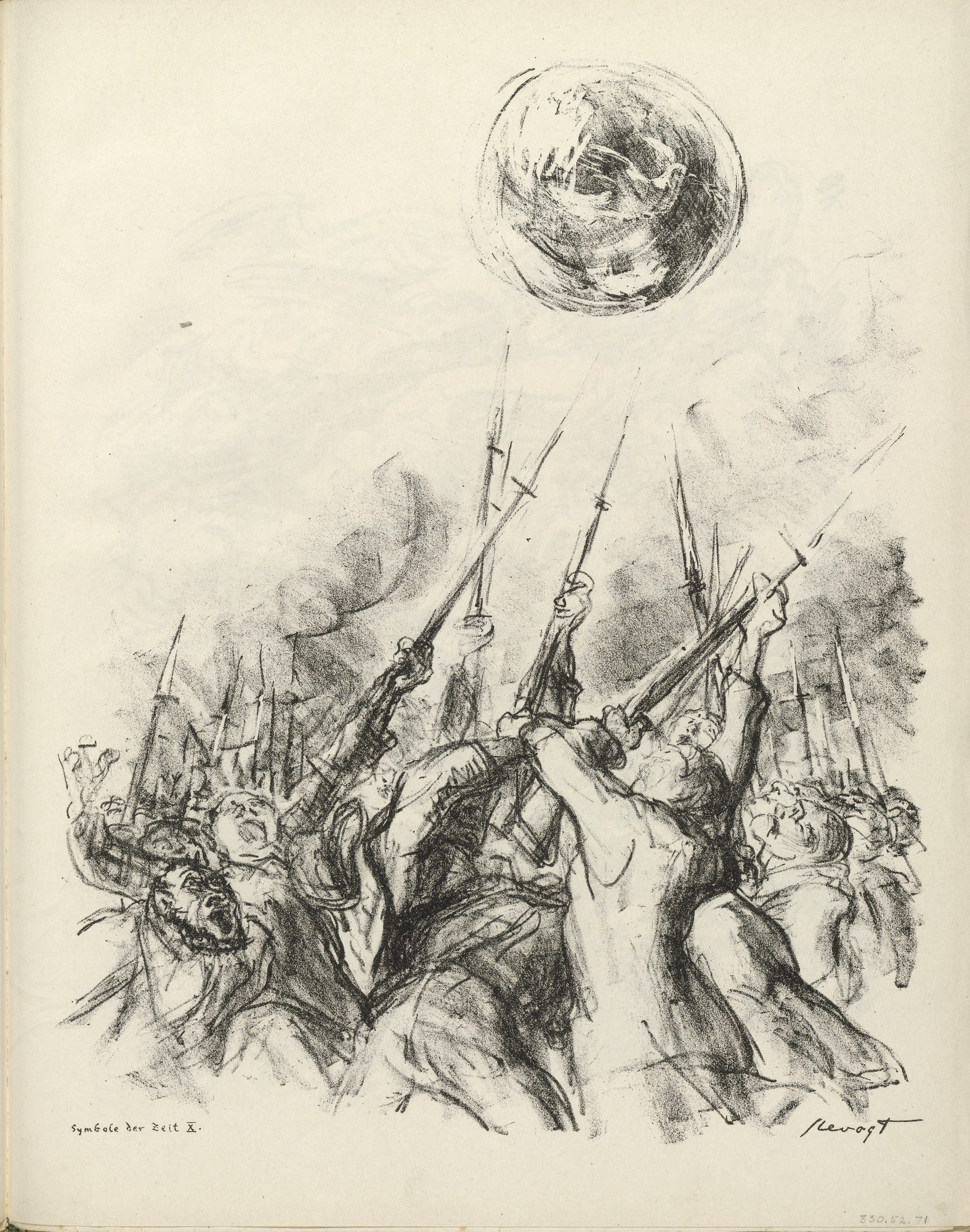 Max Slevogt. Signs of the Times X (Symbole der Zeit X) (plate, folio 37 ...