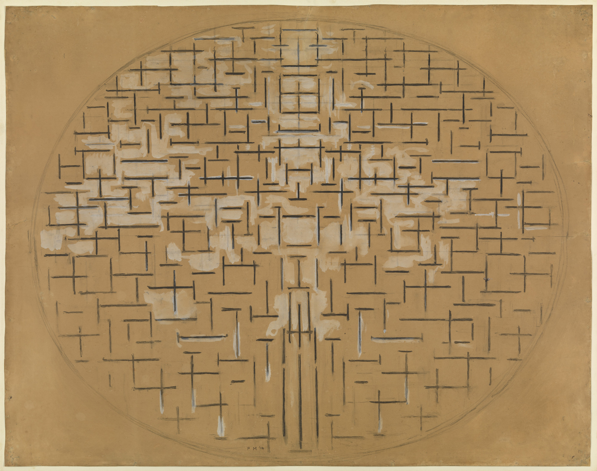 Piet Mondrian. Pier and Ocean 5 (Sea and Starry Sky). 1915, dated 1914 ...