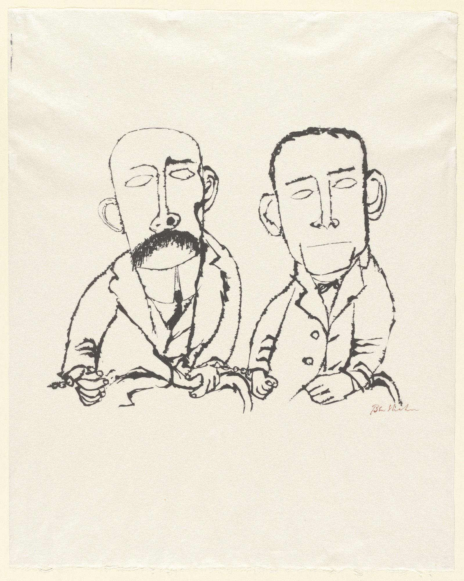 Ben Shahn. Portrait of Sacco and Vanzetti. 1958 | MoMA