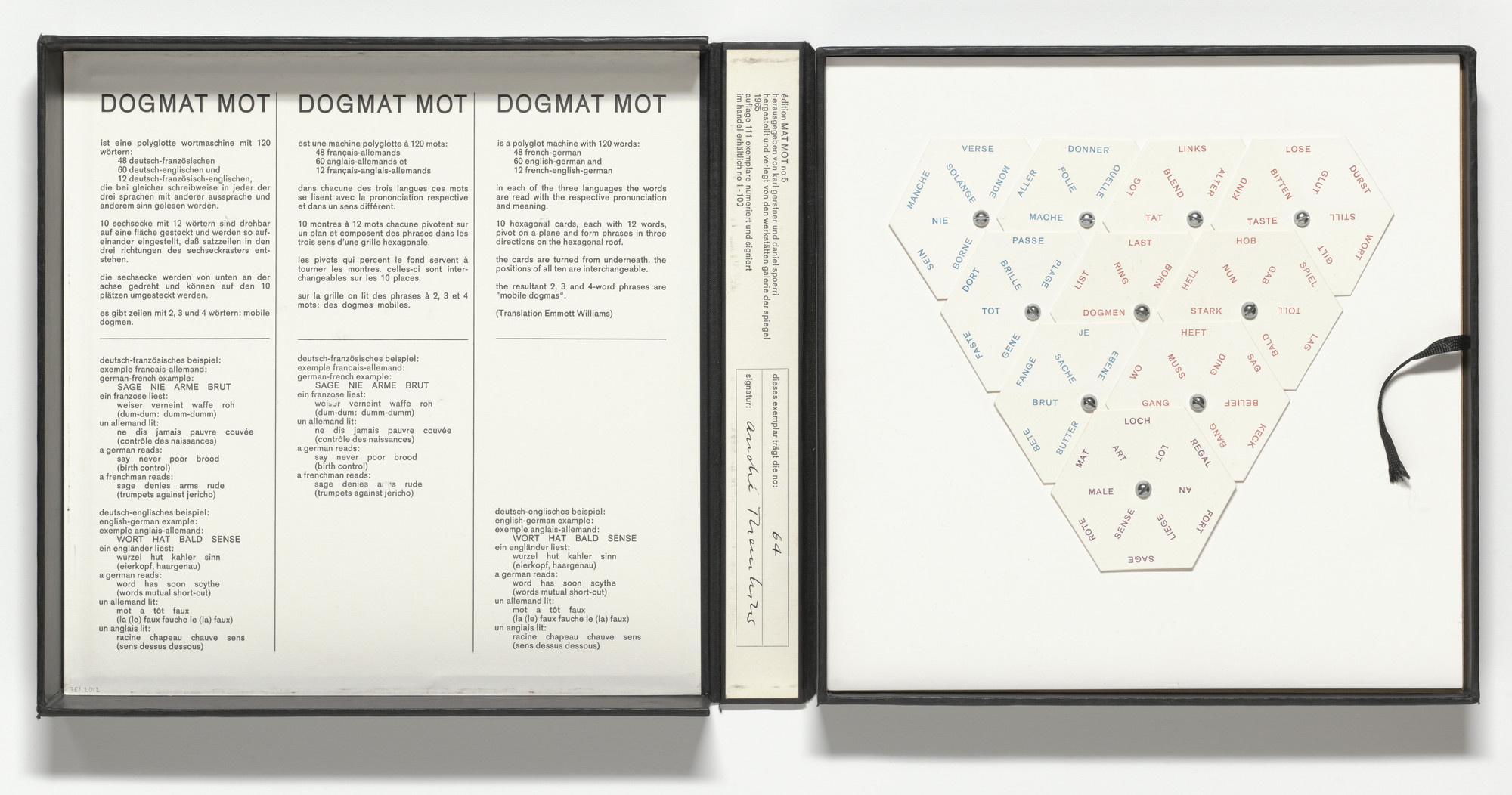 André Thomkins. dogmat-mot. 1965 | MoMA