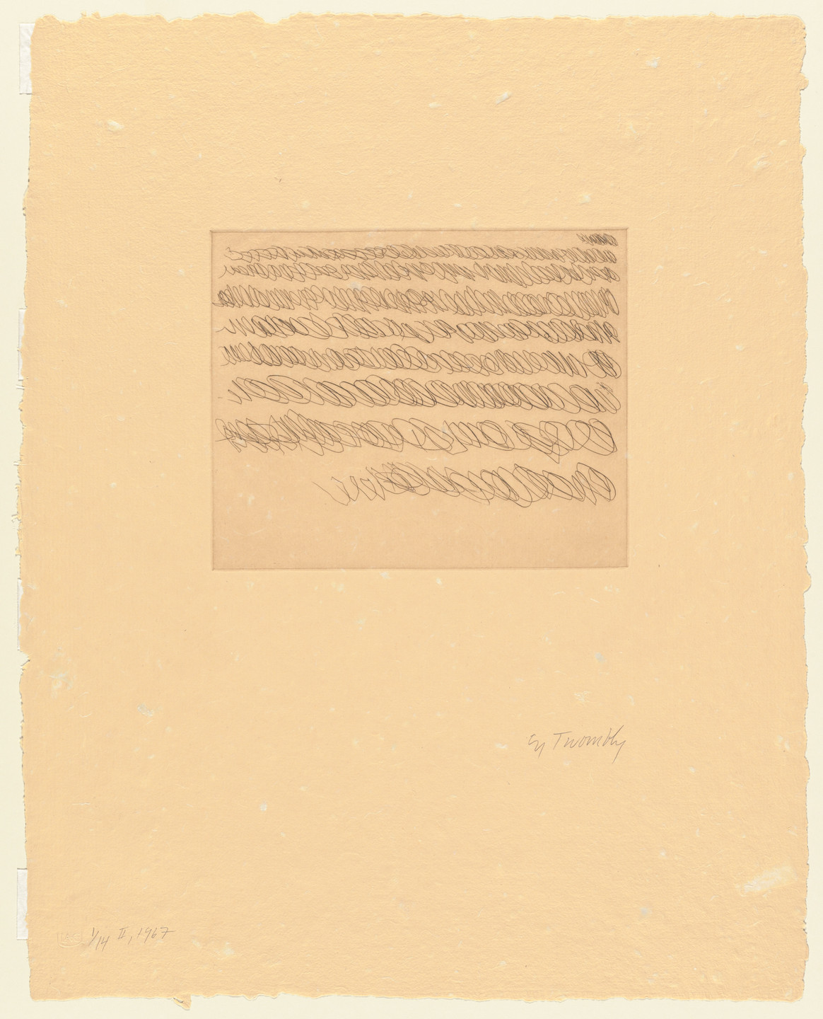 Cy Twombly. Note II from an untitled series. 1967 | MoMA