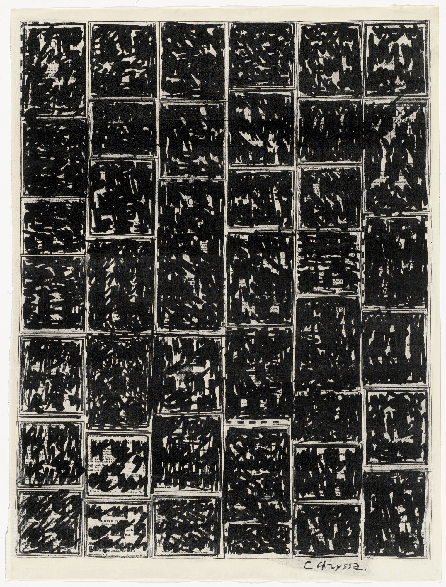 Chryssa. Untitled from Newspaper Book. 1962 | MoMA