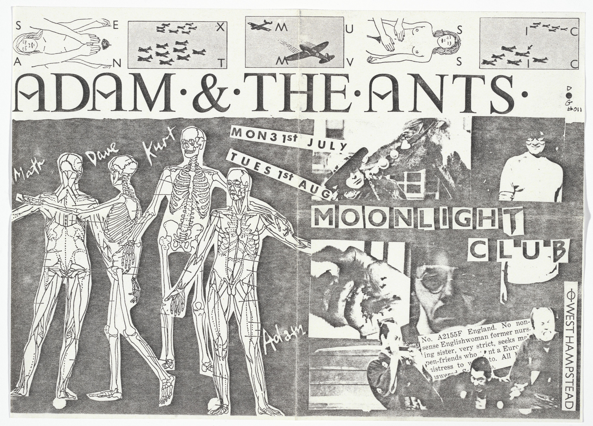 Adam Ant (Stuart Leslie Goddard). Adam & the Ants Flyer. 1978 | MoMA