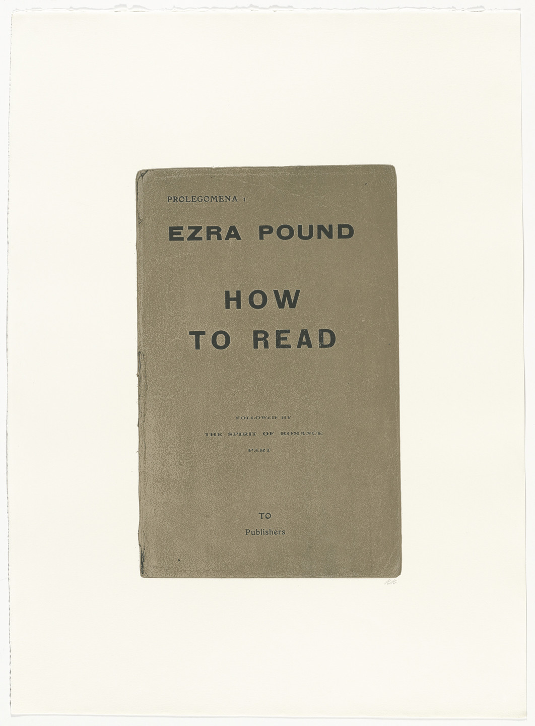 R. B. Kitaj. How to Read from In Our Time: Covers for a Small Library ...