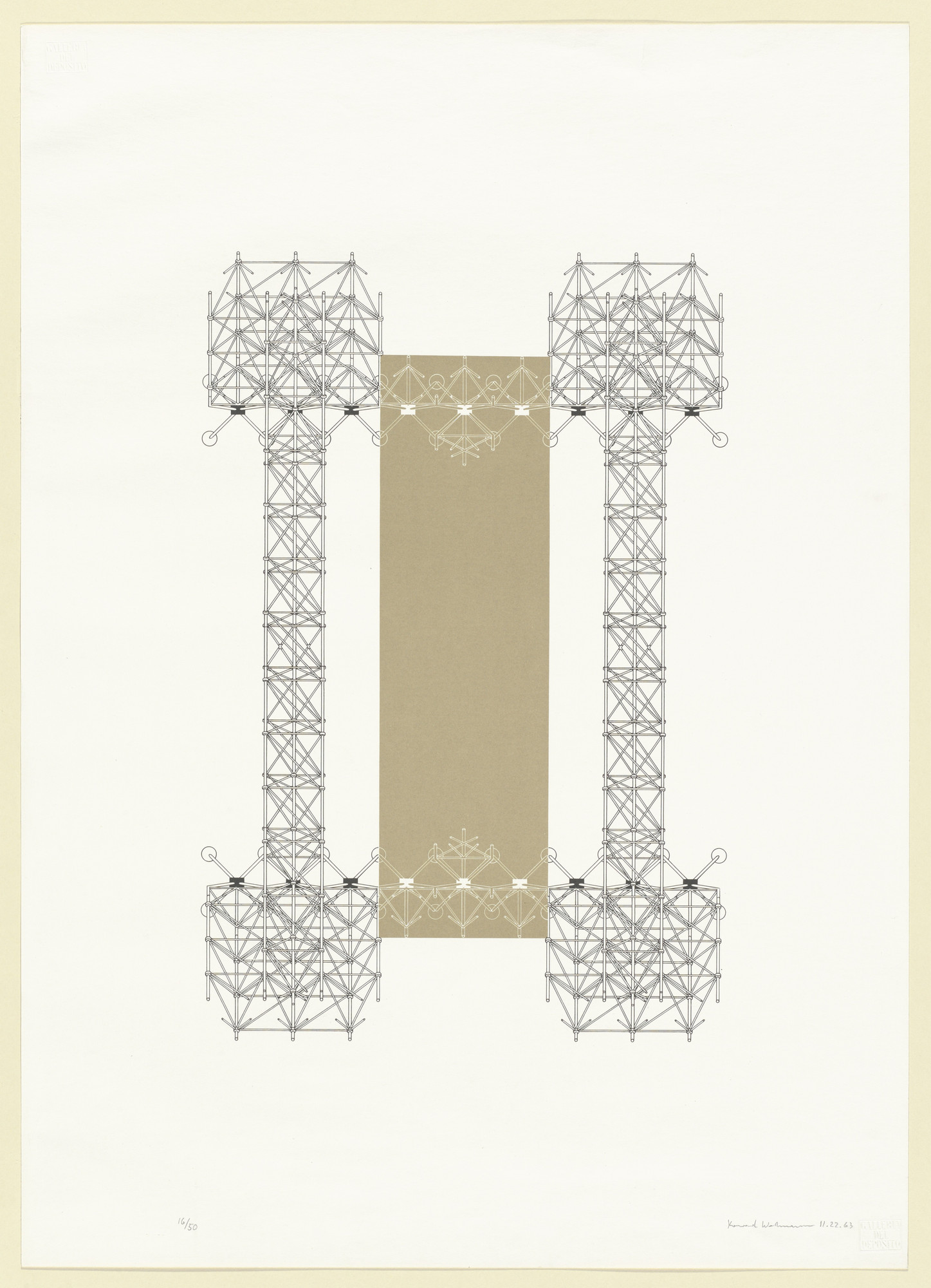 Konrad Wachsmann. Tetrahedrons and Pyramids. 1963 | MoMA
