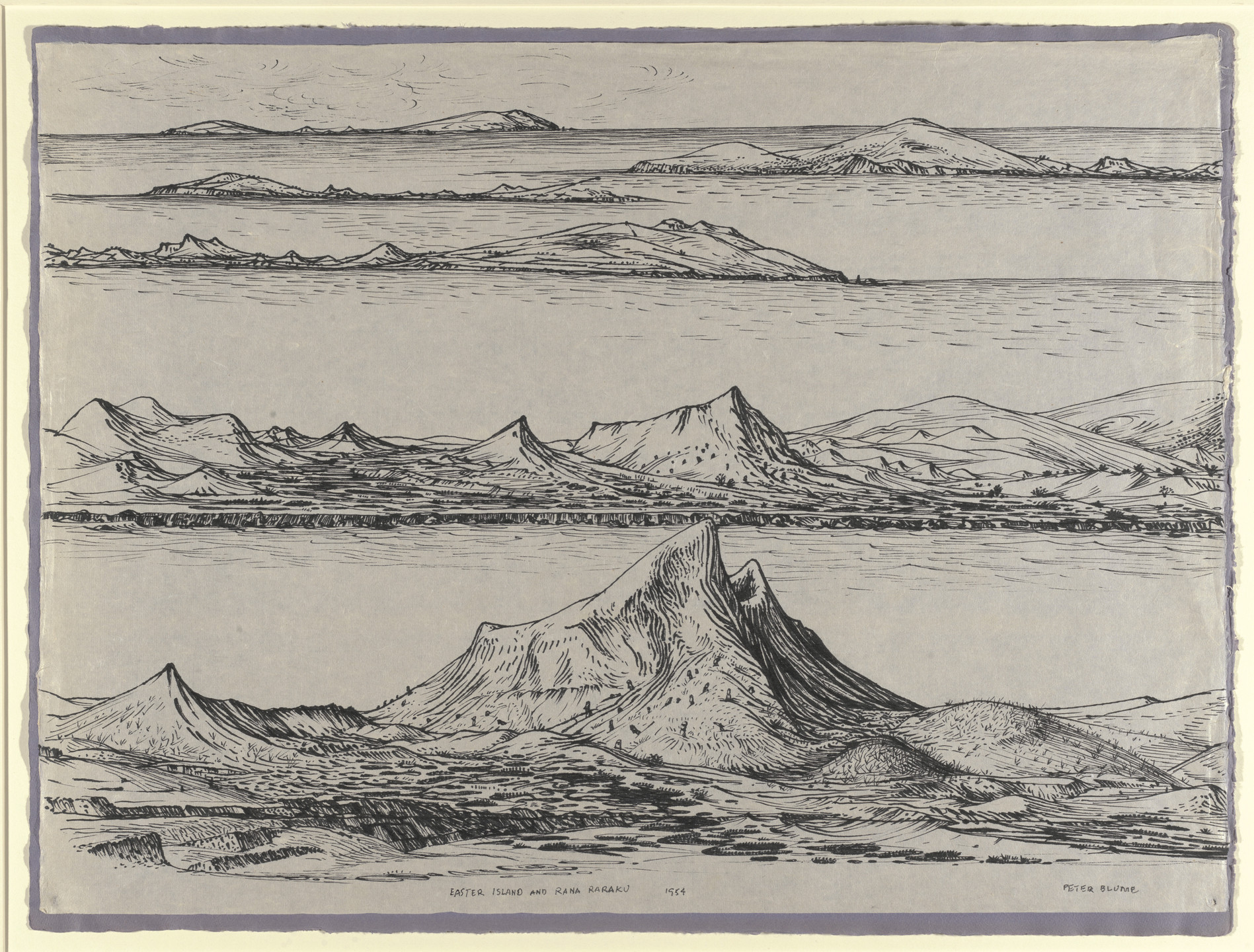 Peter Blume. Easter Island and Rana Raraku. 1954 | MoMA